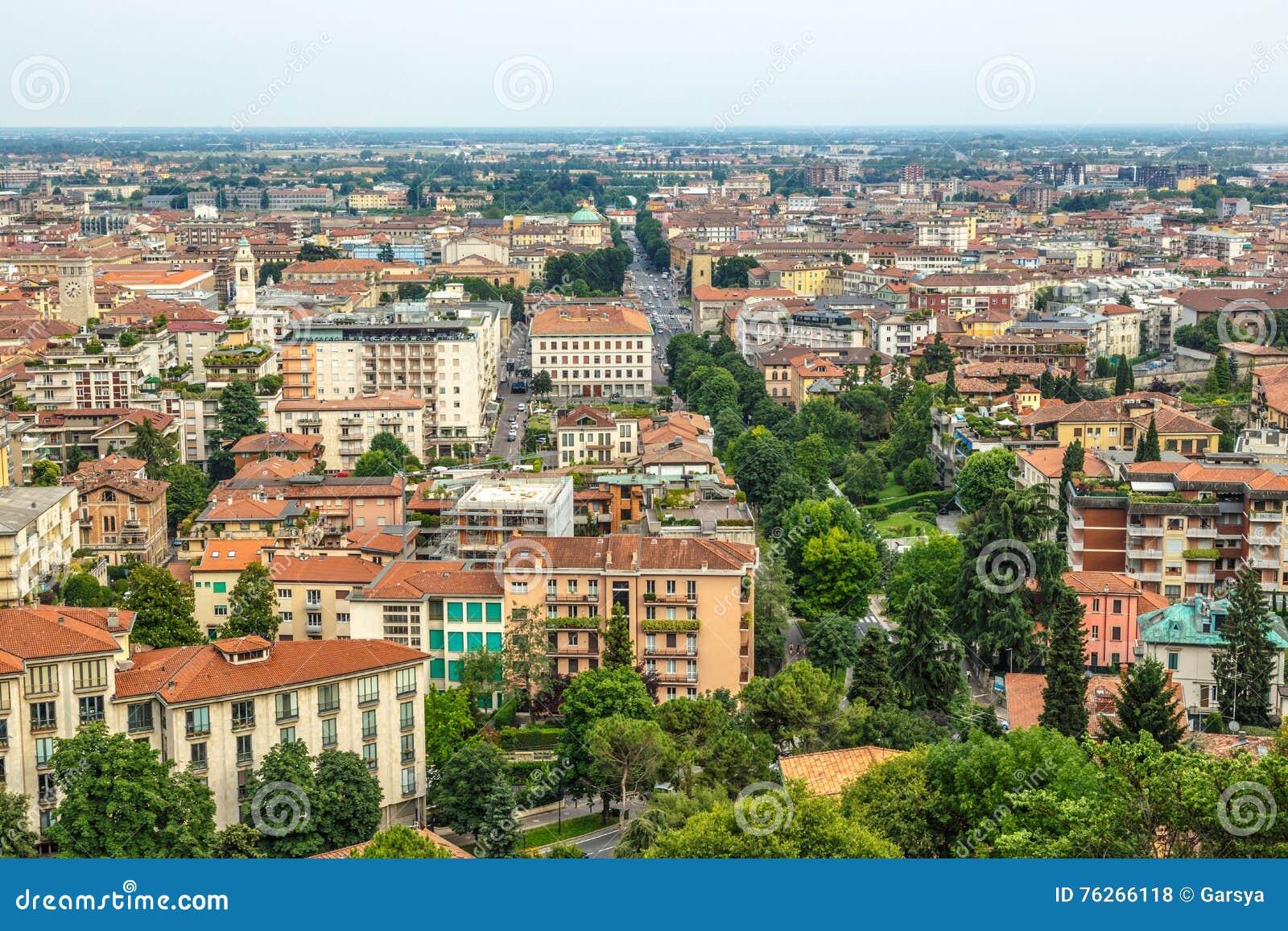 Bergamo - Old City, Landscape On The Old Main Square Called Piazza ...