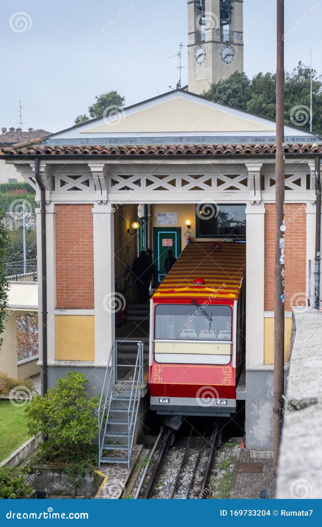 Bergamo Funicular Railway Upper Town - Lower Town Editorial Stock Image ...