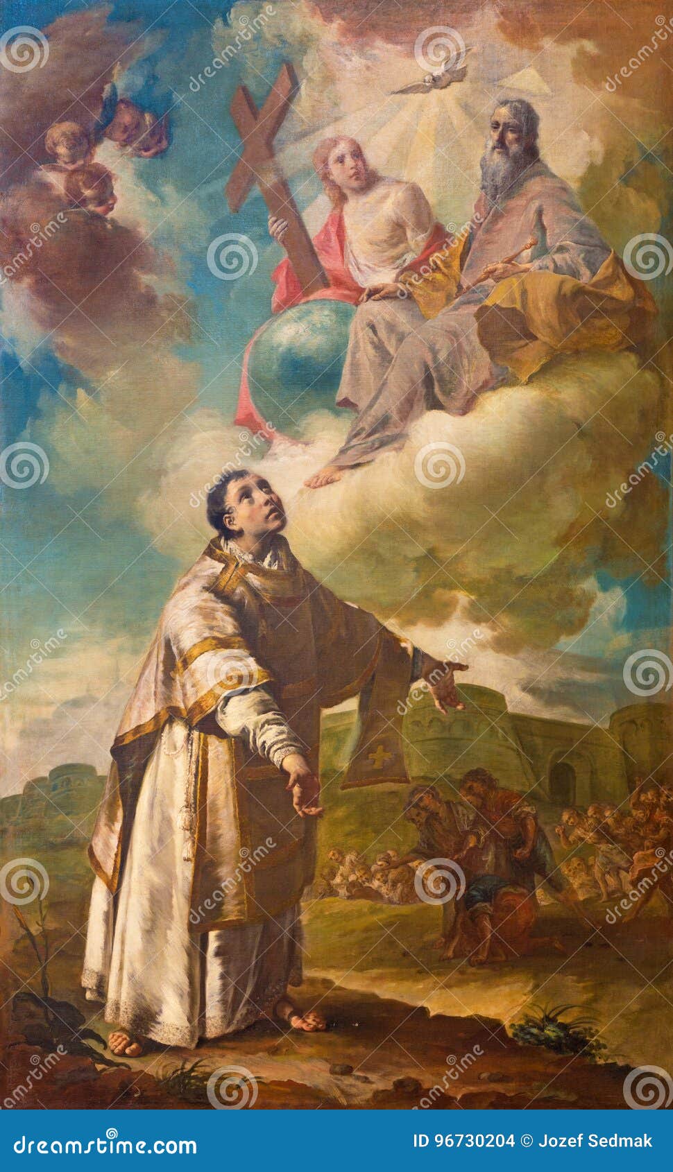 Bergamo - Het Schilderen Van Martyrium-lapidation of Het Stenigen Van ...