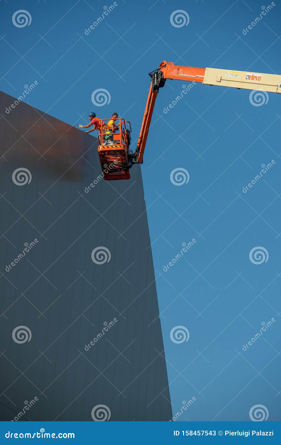 Platform for Working at Height Editorial Stock Photo - Image of harness ...