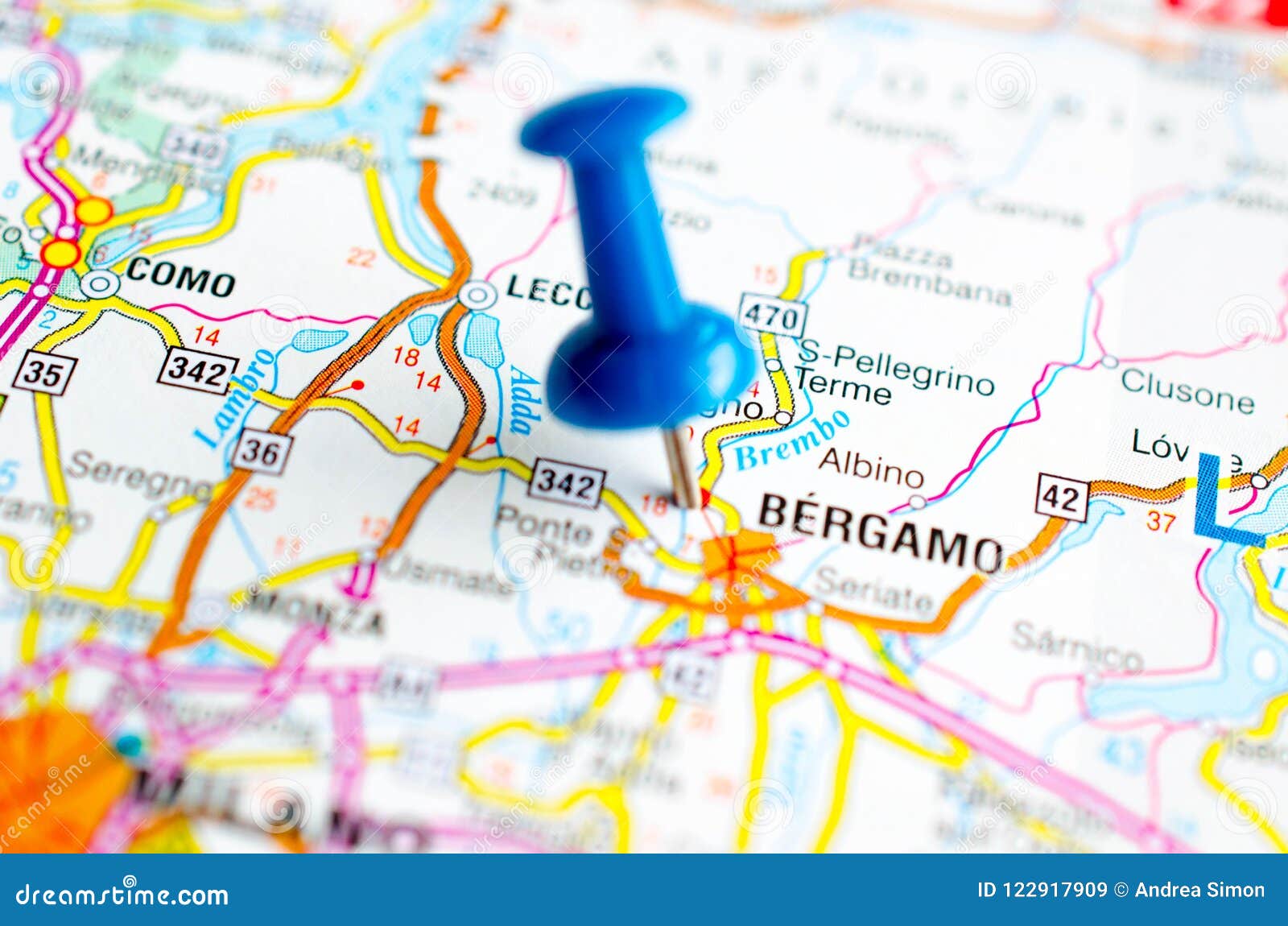 Escavatori Usati Bergamo Italy Map