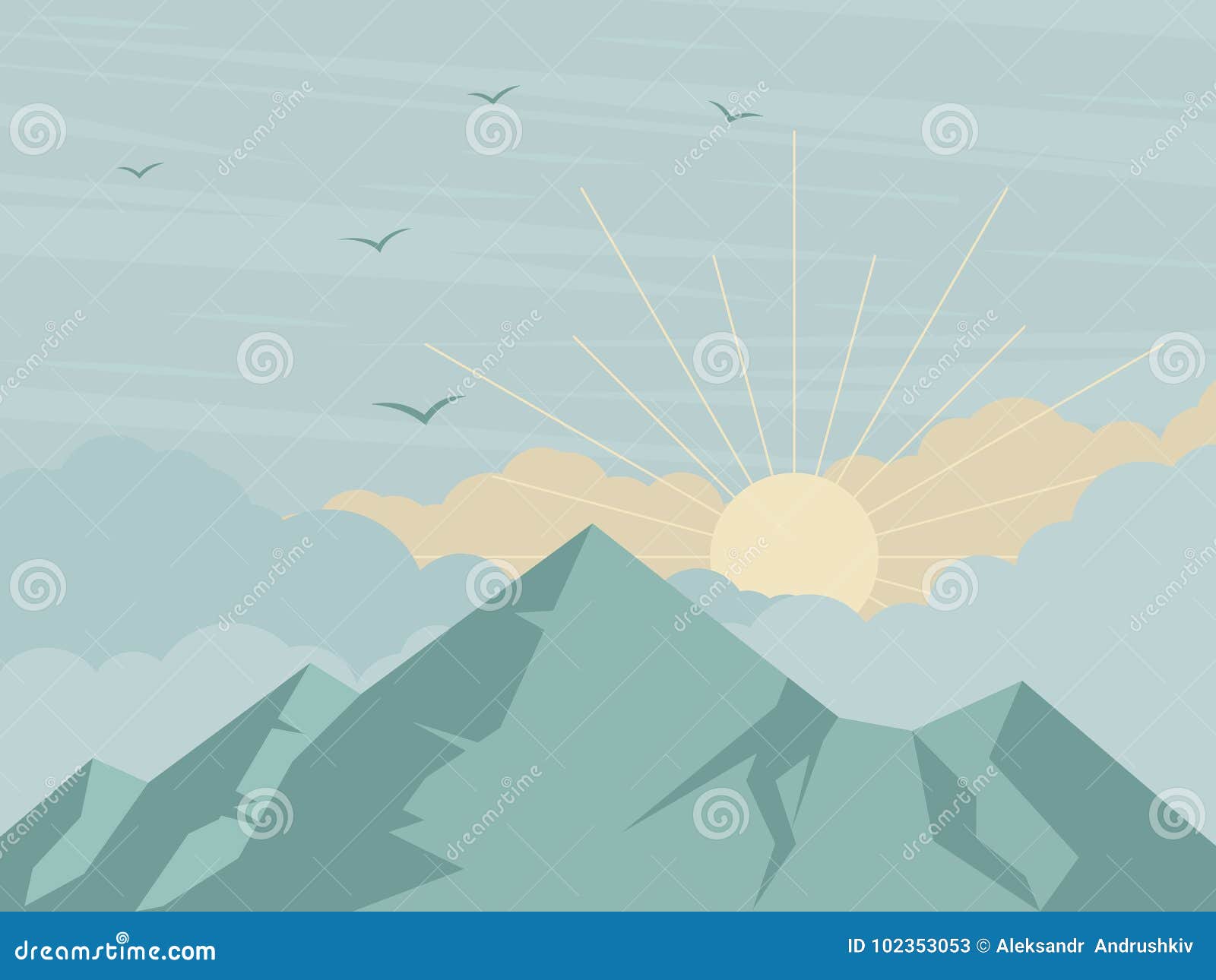 Berge vektor abbildung. Illustration von majestätisch - 102353053