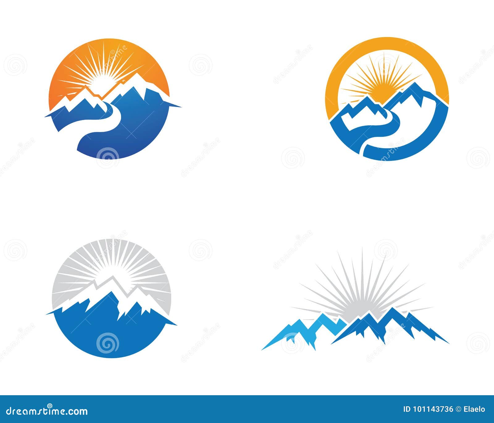 Berge Logo Template vektor abbildung. Illustration von berg - 101143736