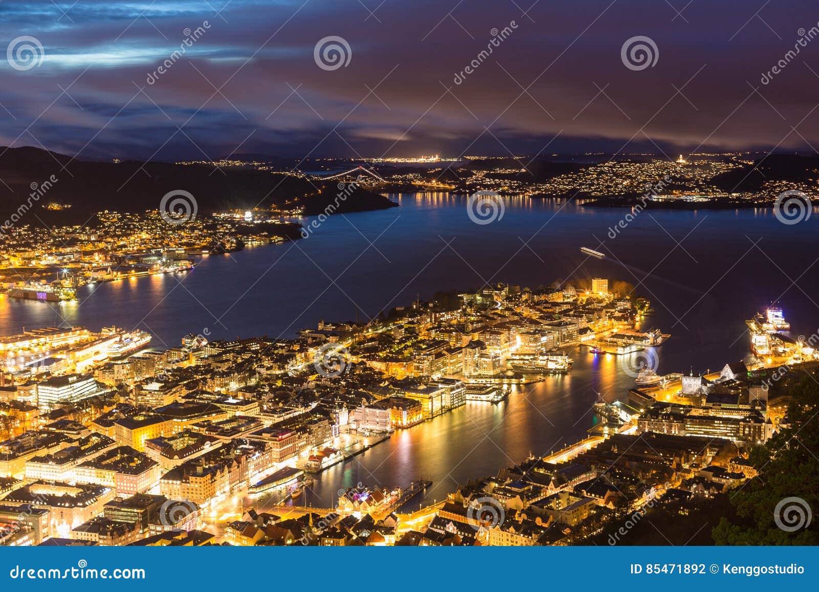 Bergen from above stock photo. Image of landscape, tourism - 85471892