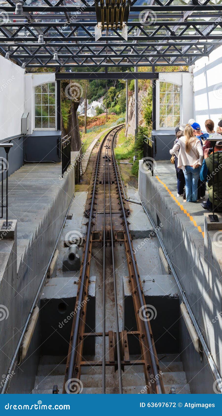 Funicular Railway Connecting The Village Of Stoos And The Town Of ...
