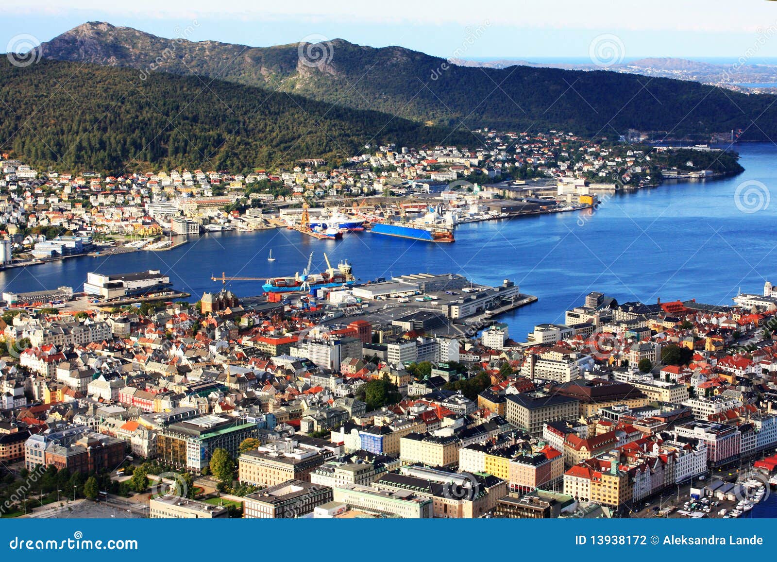 Bergen landscape in Norway stock photo. Image of scandinavia - 13938172