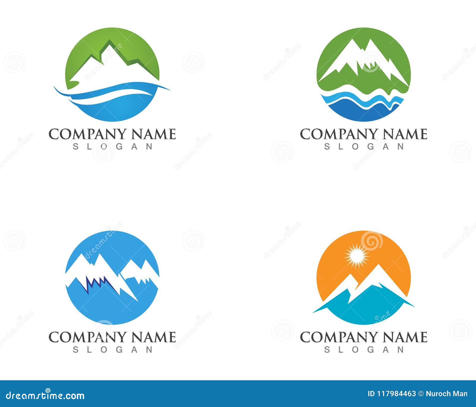 Bergen Logo Template vector illustratie. Illustration of kamp - 117984463