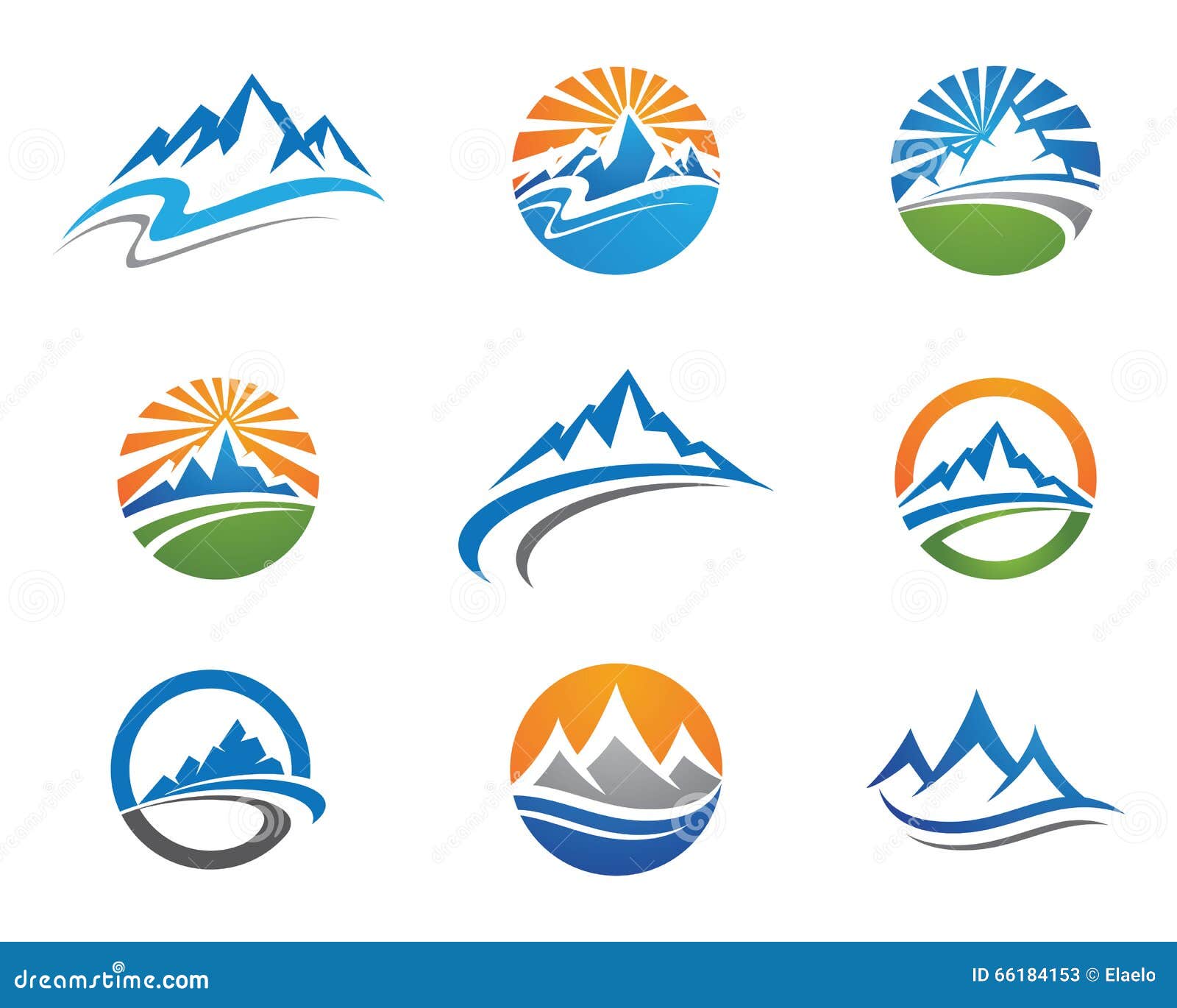 Bergen Logo Template vector illustratie. Illustration of blauw - 66184153
