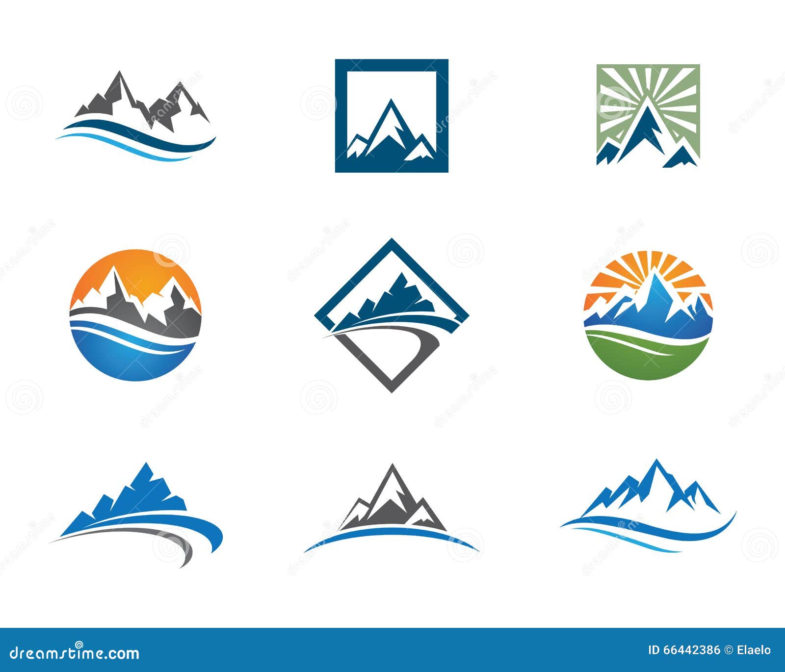 Bergen Logo Template vector illustratie. Illustration of blauw - 66442386