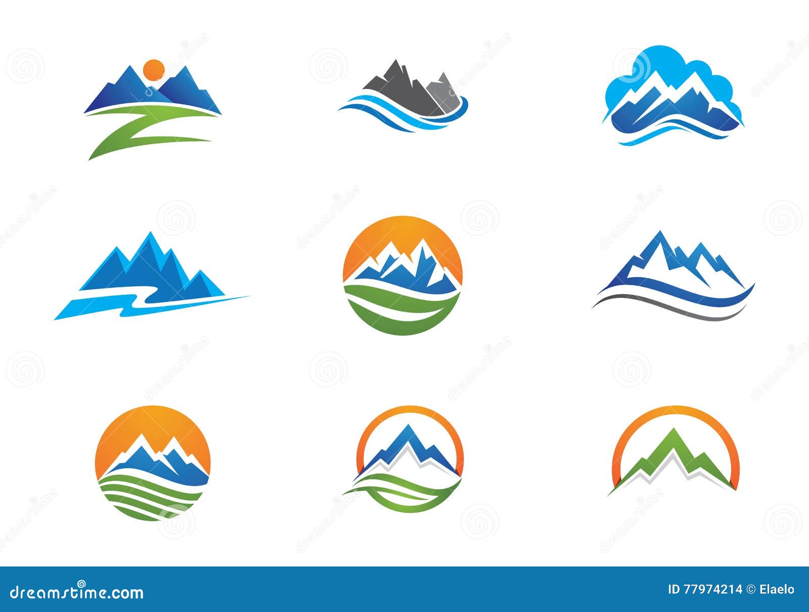 Bergen Logo Template vector illustratie. Illustration of berg - 77974214