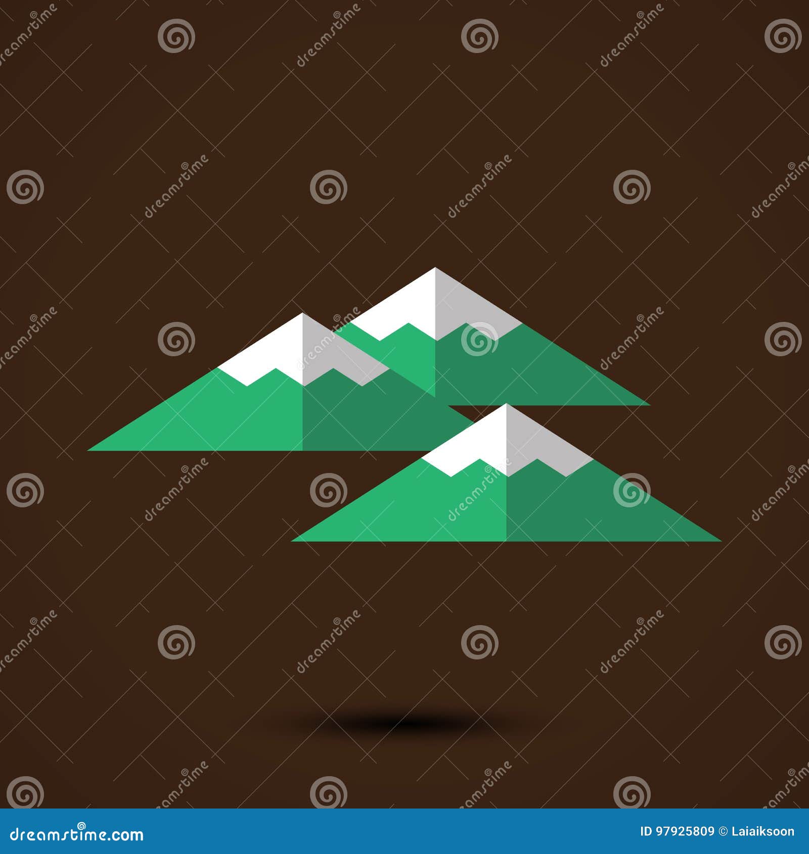 Bergen Logo Template vector illustratie. Illustration of rots - 97925809