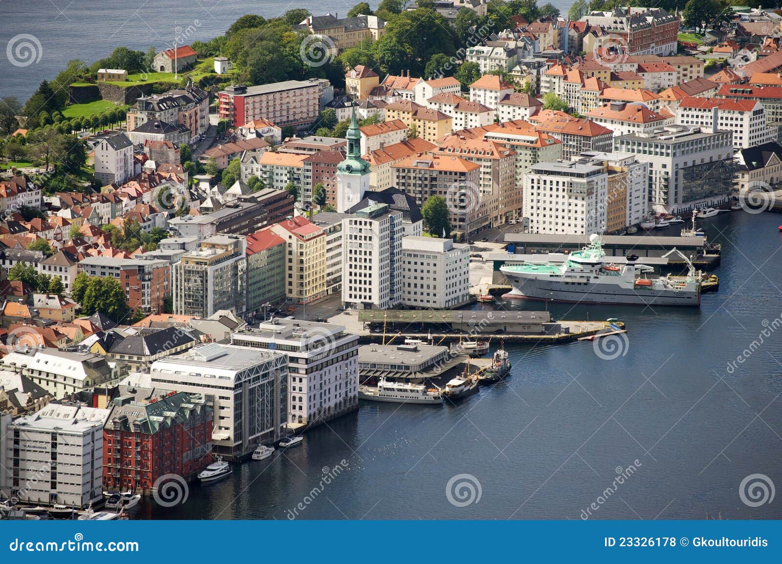 Bergen, View of the City from Above Stock Photo - Image of seascape ...
