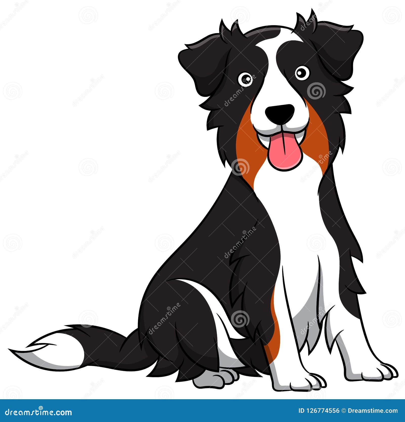 Berger Australien Cartoon Dog Illustration Stock - Illustration du ...