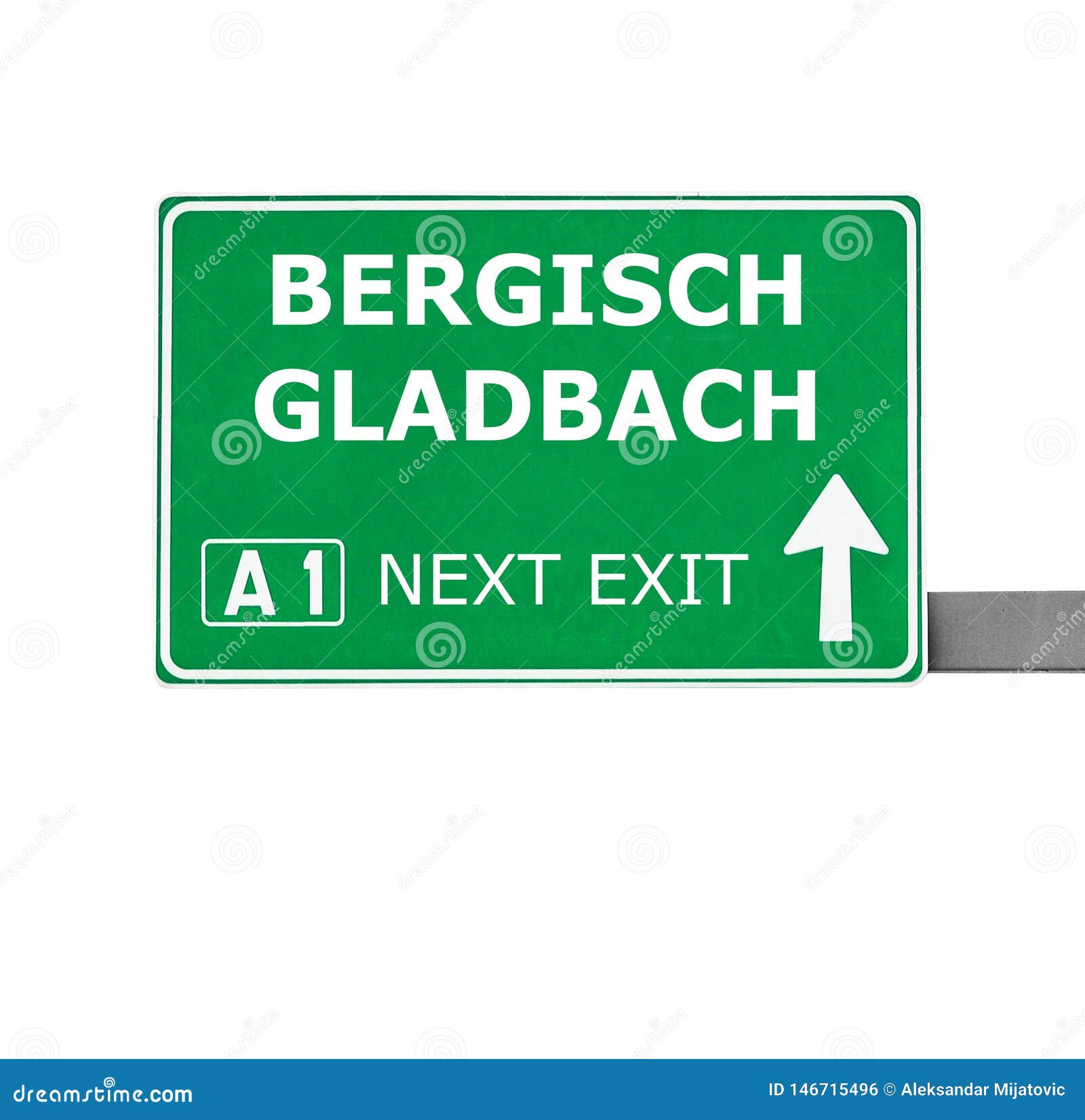 BERGISCH GLADBACH Road Sign Isolated on White Stock Photo - Image of ...