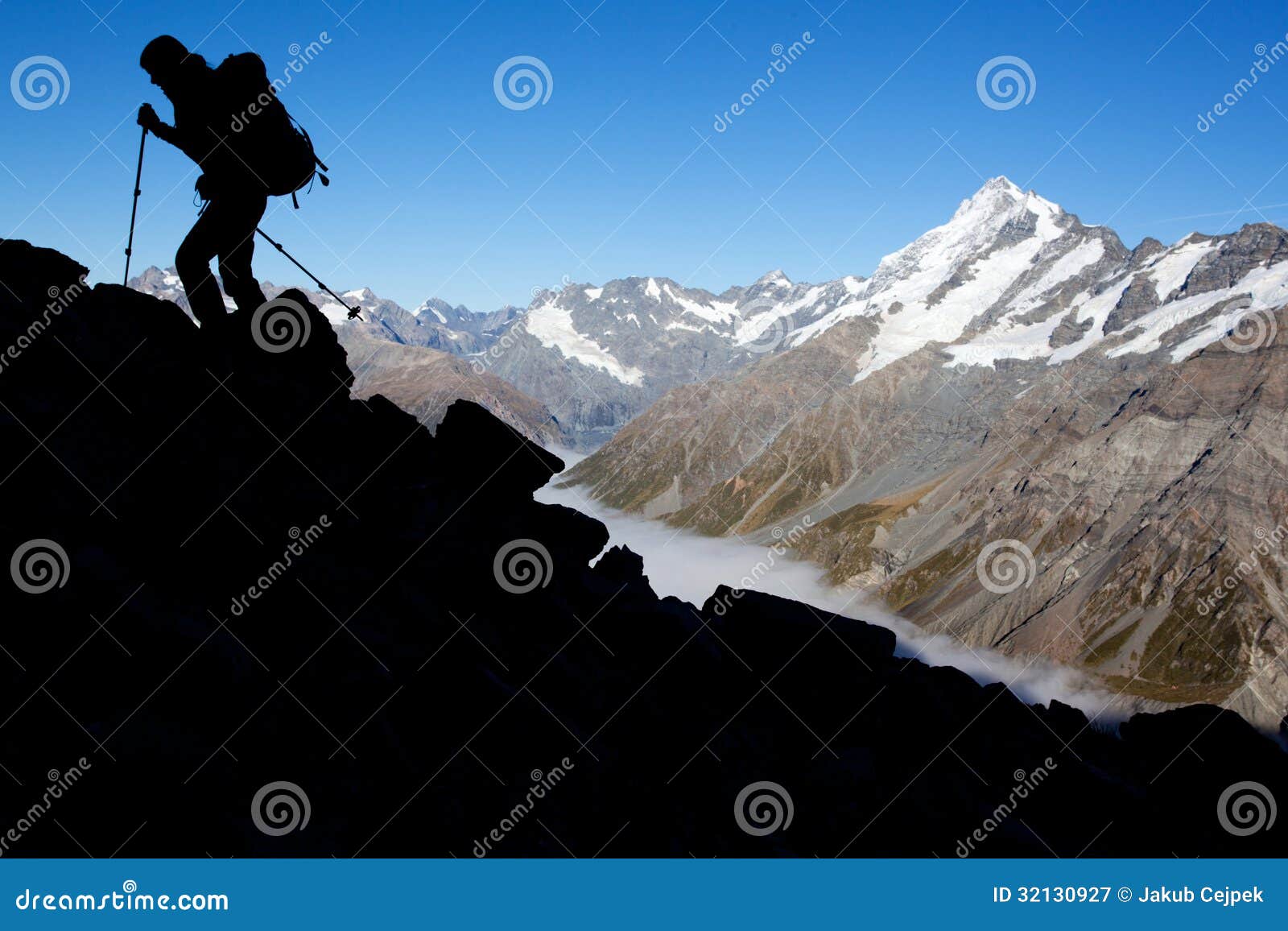 Bergsteigen stockbild. Bild von wanderung, seeland, wandern - 32130927