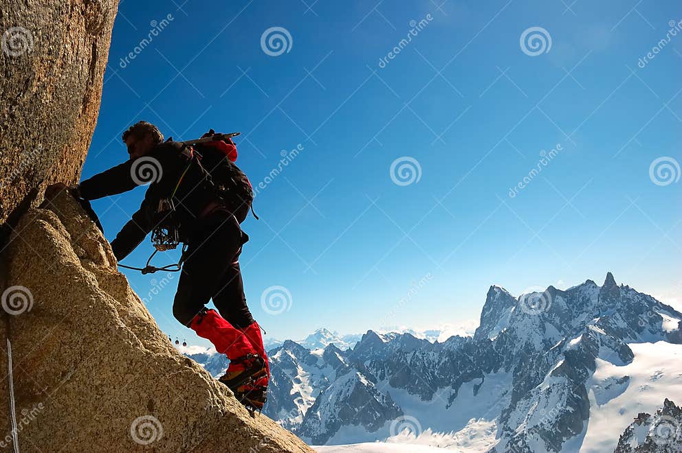 Bergsteiger stockfoto. Bild von bergsteigen, abenteuer - 2305584
