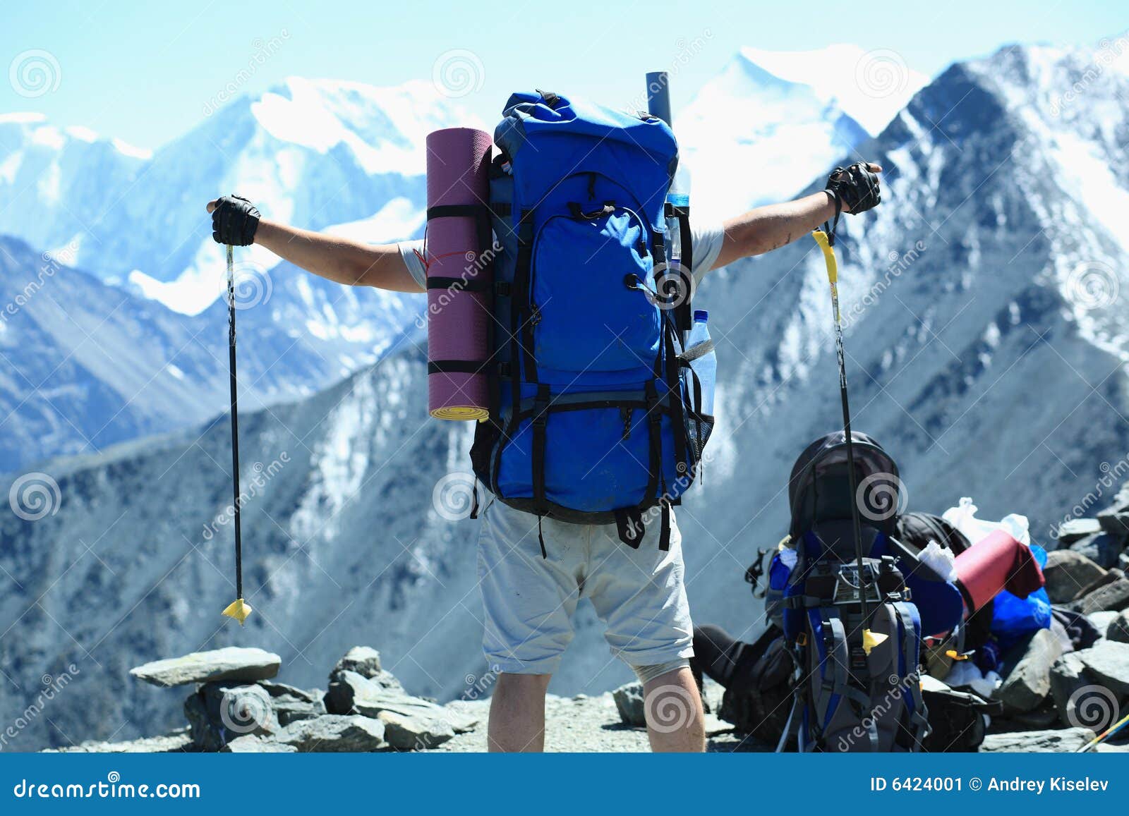 Bergsteiger stockbild. Bild von gewandert, glücklich, leute - 6424001