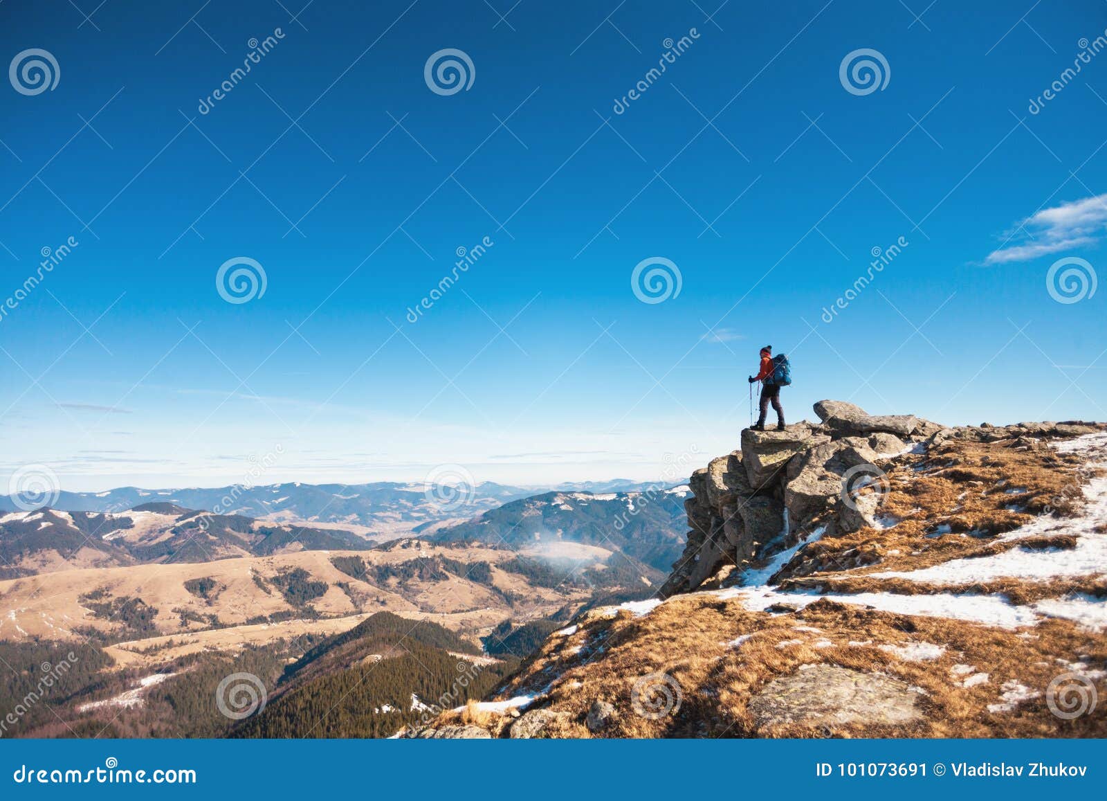 Bergsteiger Auf Die Oberseite Stockbild - Bild von aktiv, tätigkeit ...
