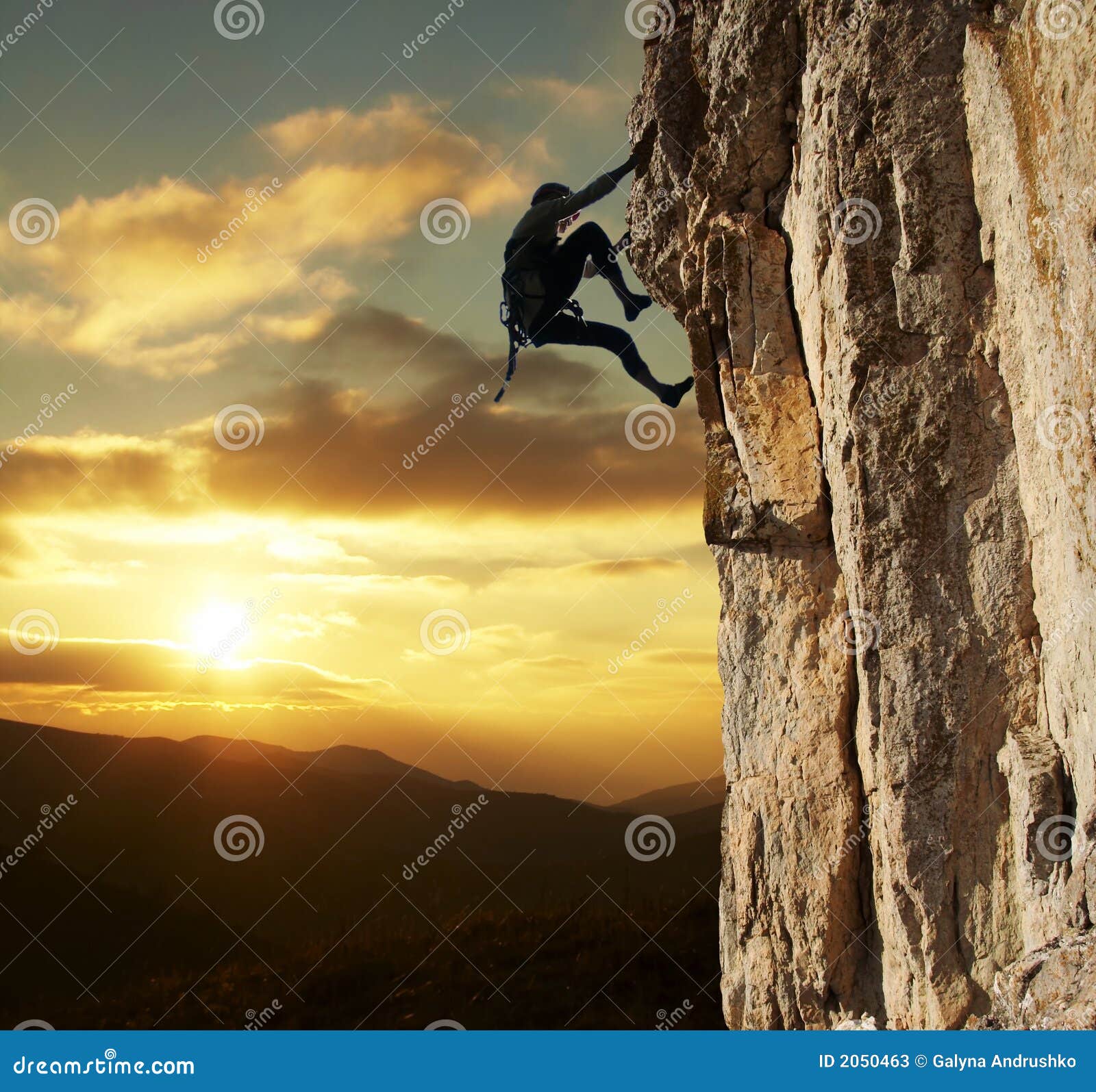Bergsteiger Auf Sonnenuntergang Stockbild - Bild von aktiv, exotisch ...