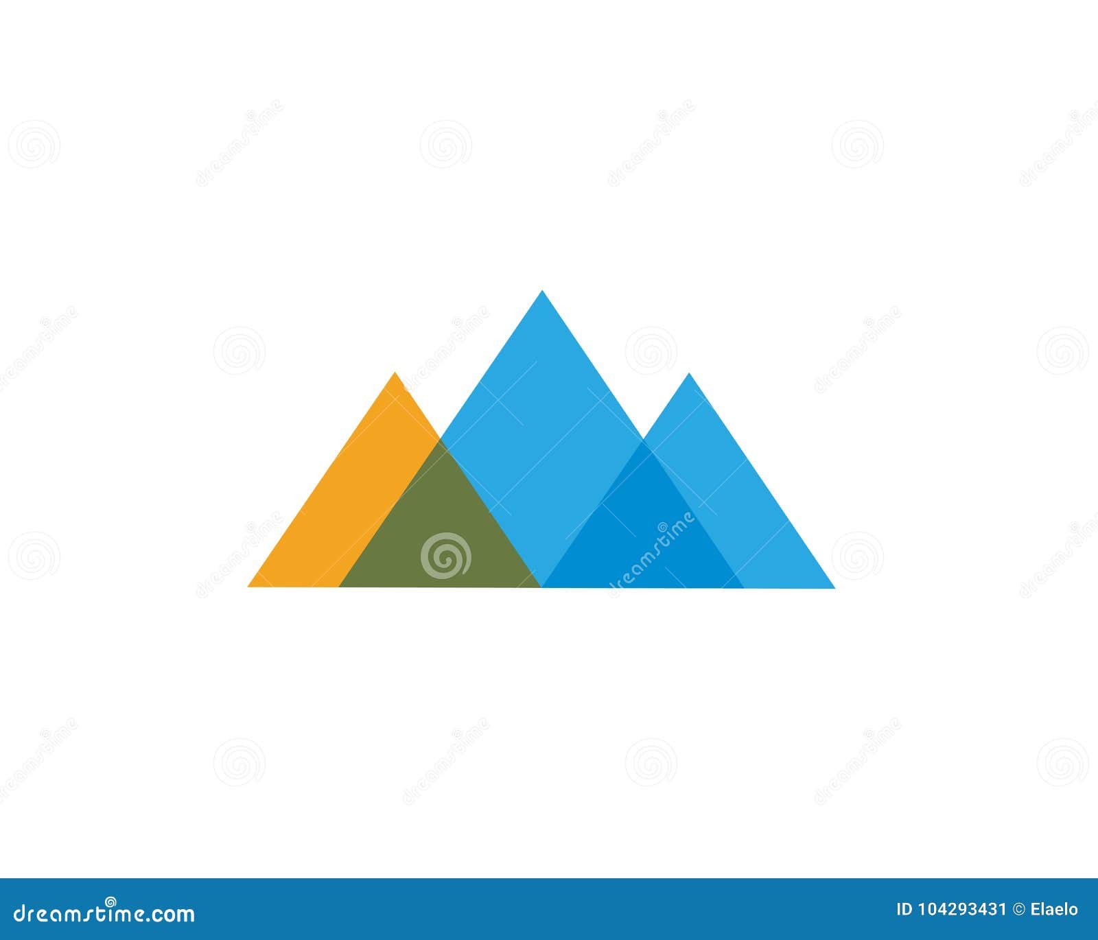 Bergsymbol Logo Template Vector Vektor Illustrationer - Illustration av ...