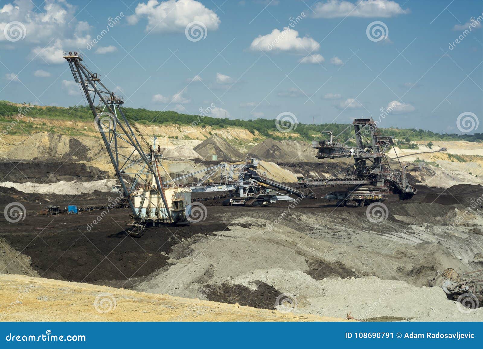 Bergwerk-Bagger Coal Mining Machine Stockbild - Bild von exkavator ...