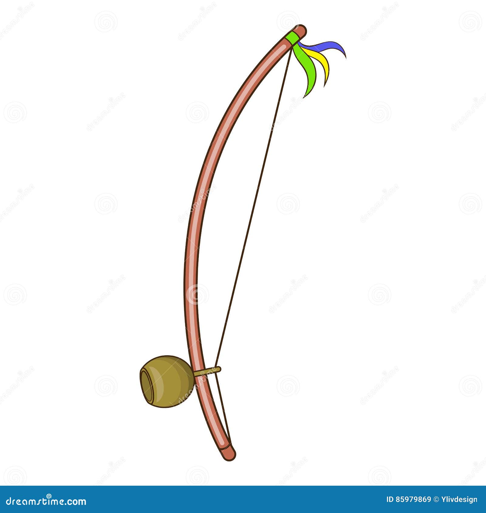 Berimbau, Percussion Instrument Icon Cartoon Style Stock Vector ...