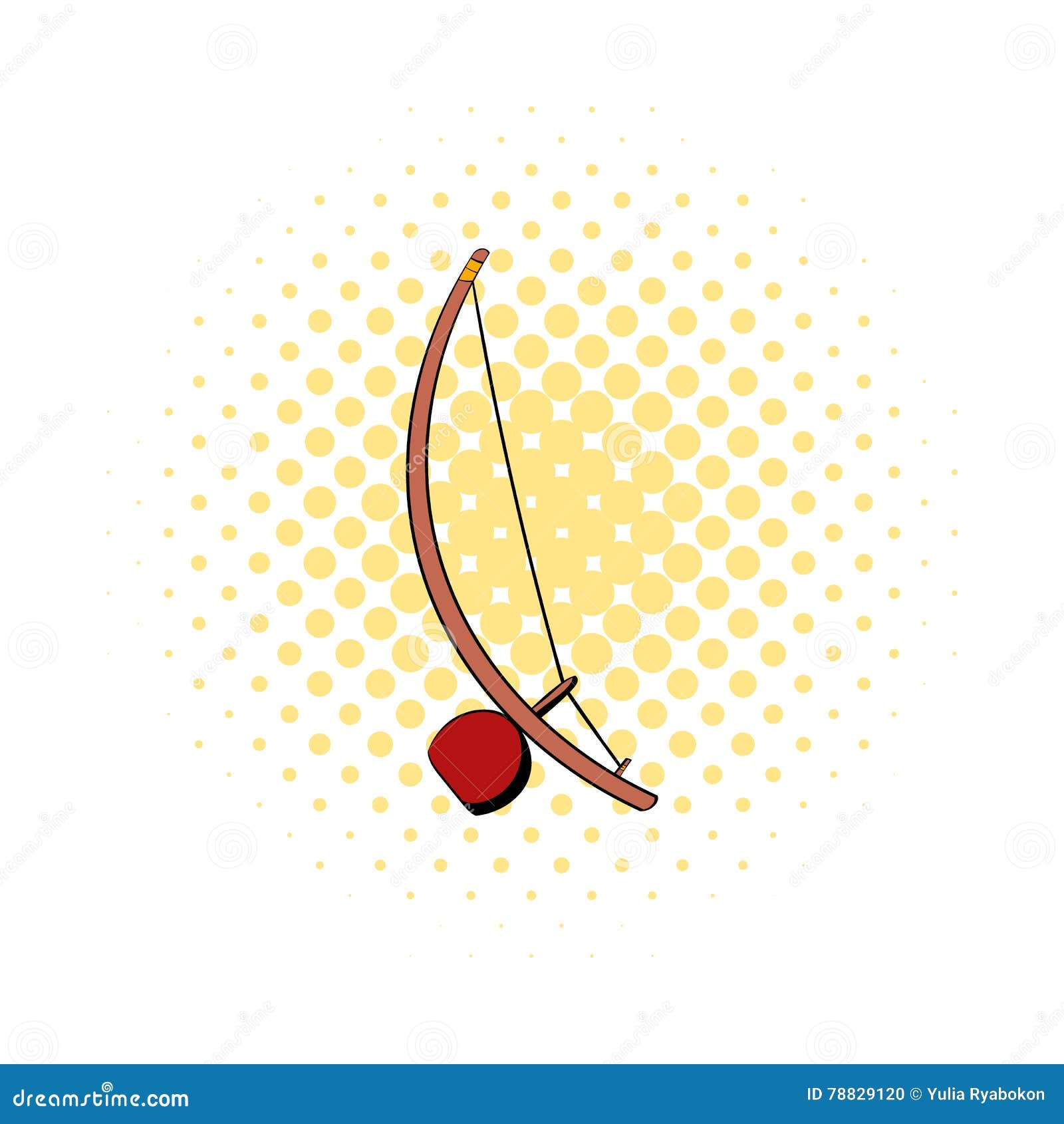 Berimbau Percussion Instrument Icon, Comics Style Stock Vector ...