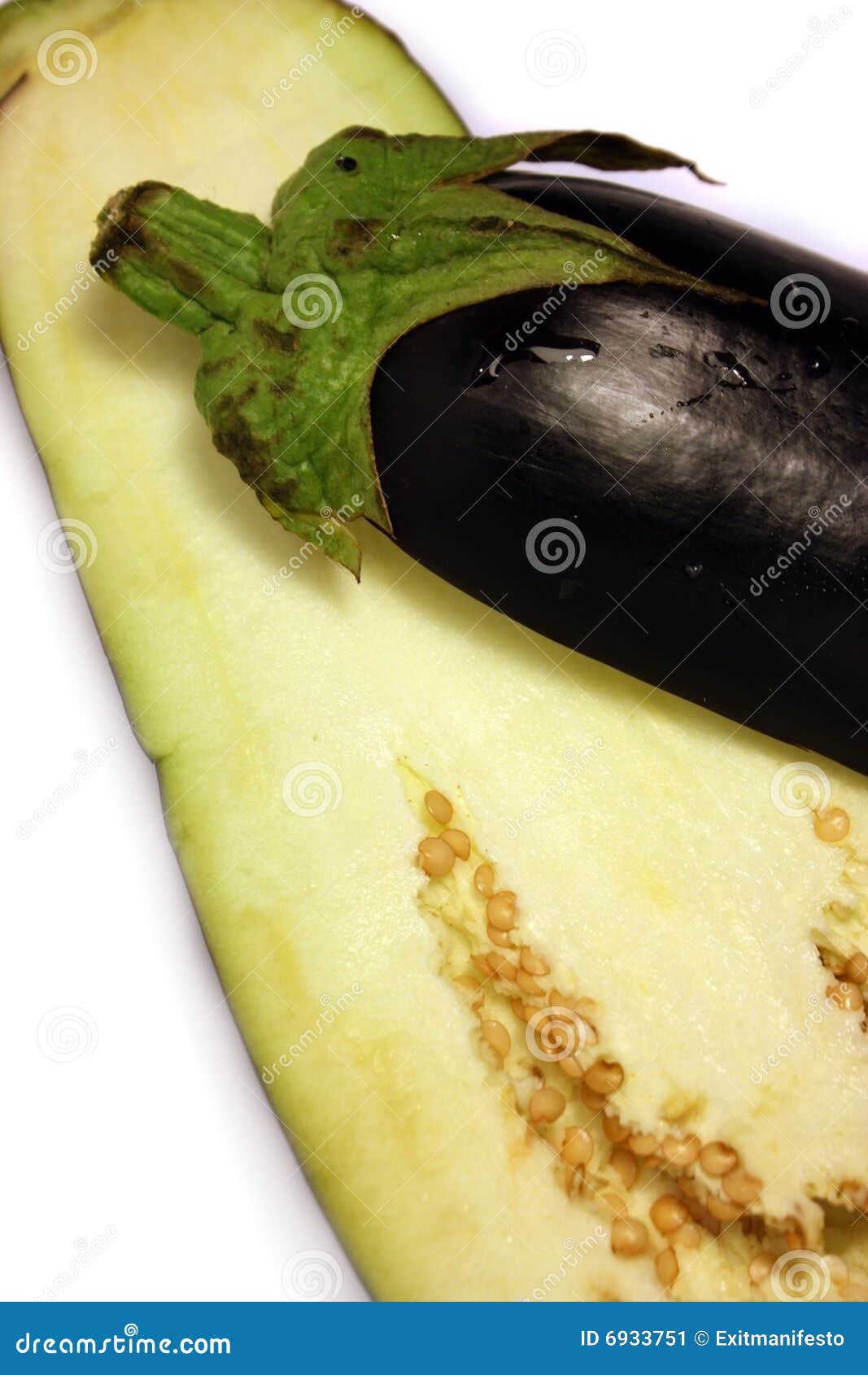 Beringela imagem de stock. Imagem de amarelo, verde, vegetariano - 6933751
