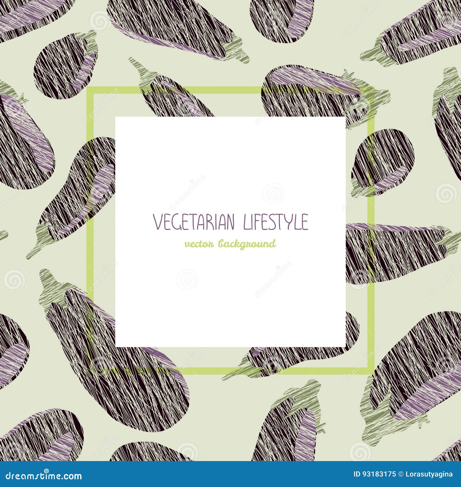 Beringelas Violetas Textura Riscada Quadro Ilustração do Vetor ...