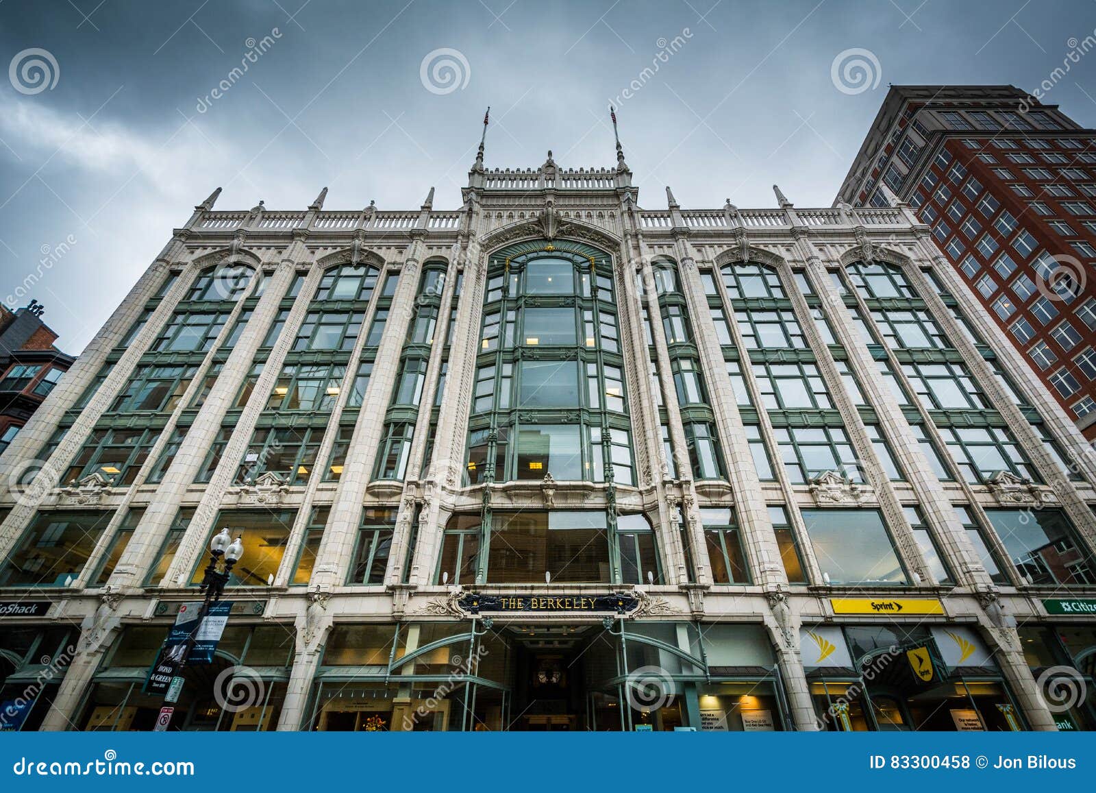The Berkeley Building, in Back Bay, Boston, Massachusetts. Editorial ...