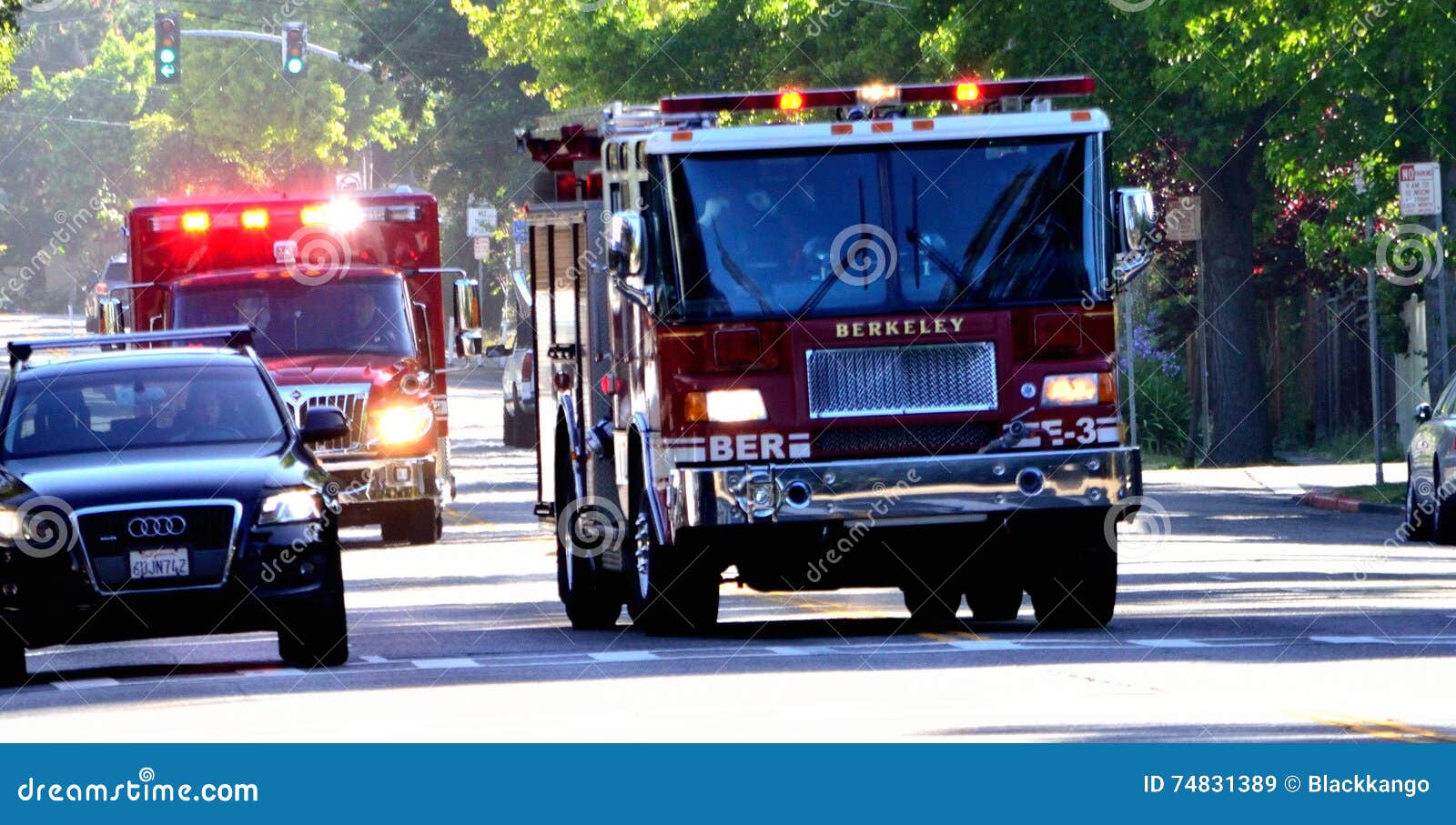 Berkeley Fire Department To the-Rettung Redaktionelles Stockbild - Bild ...