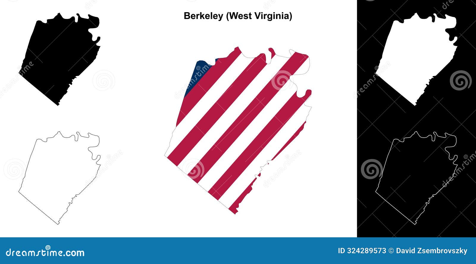 Berkeley outline map stock vector. Illustration of virginia - 324289573