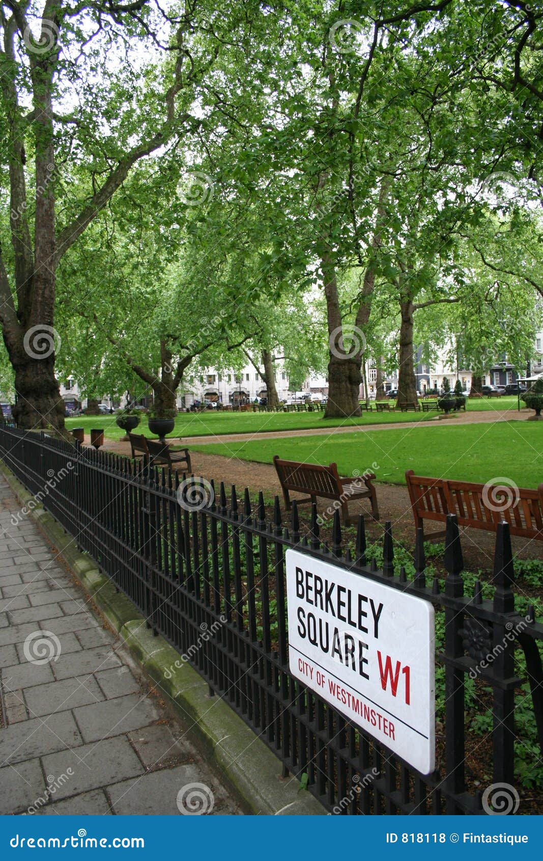 Berkeley Square, mayfair stock photo. Image of green, sign - 818118