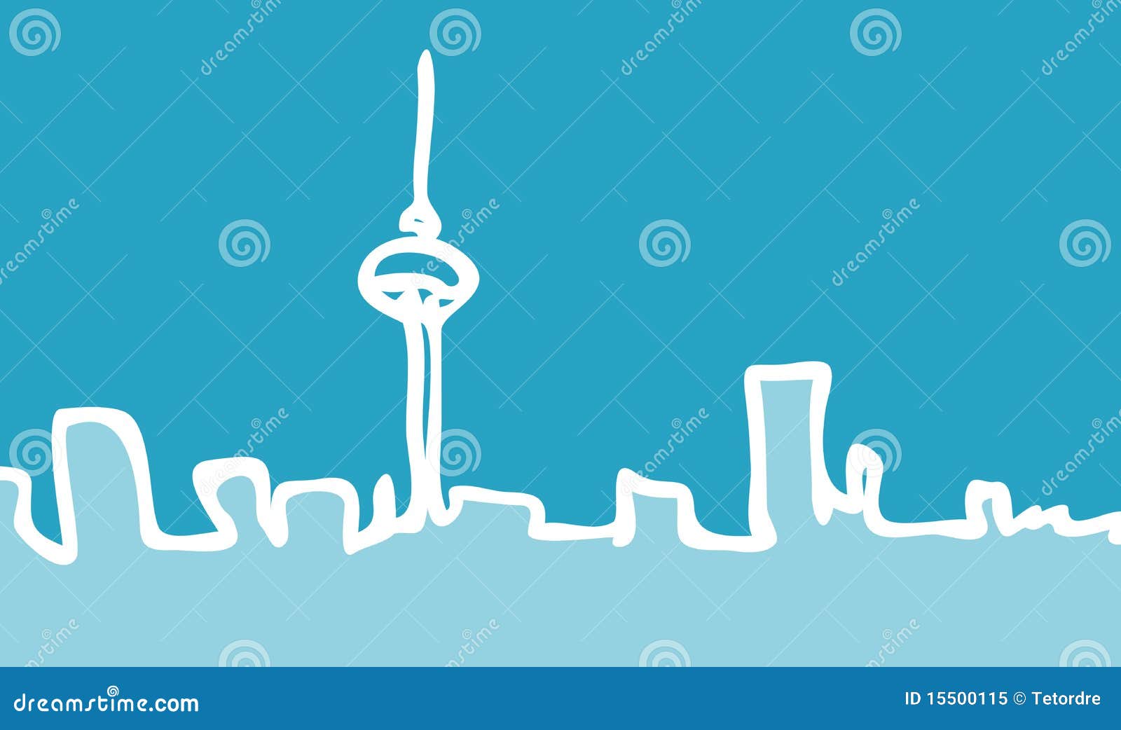 Berlin Abstract Skyline Cartoon Vector | CartoonDealer.com #52543729