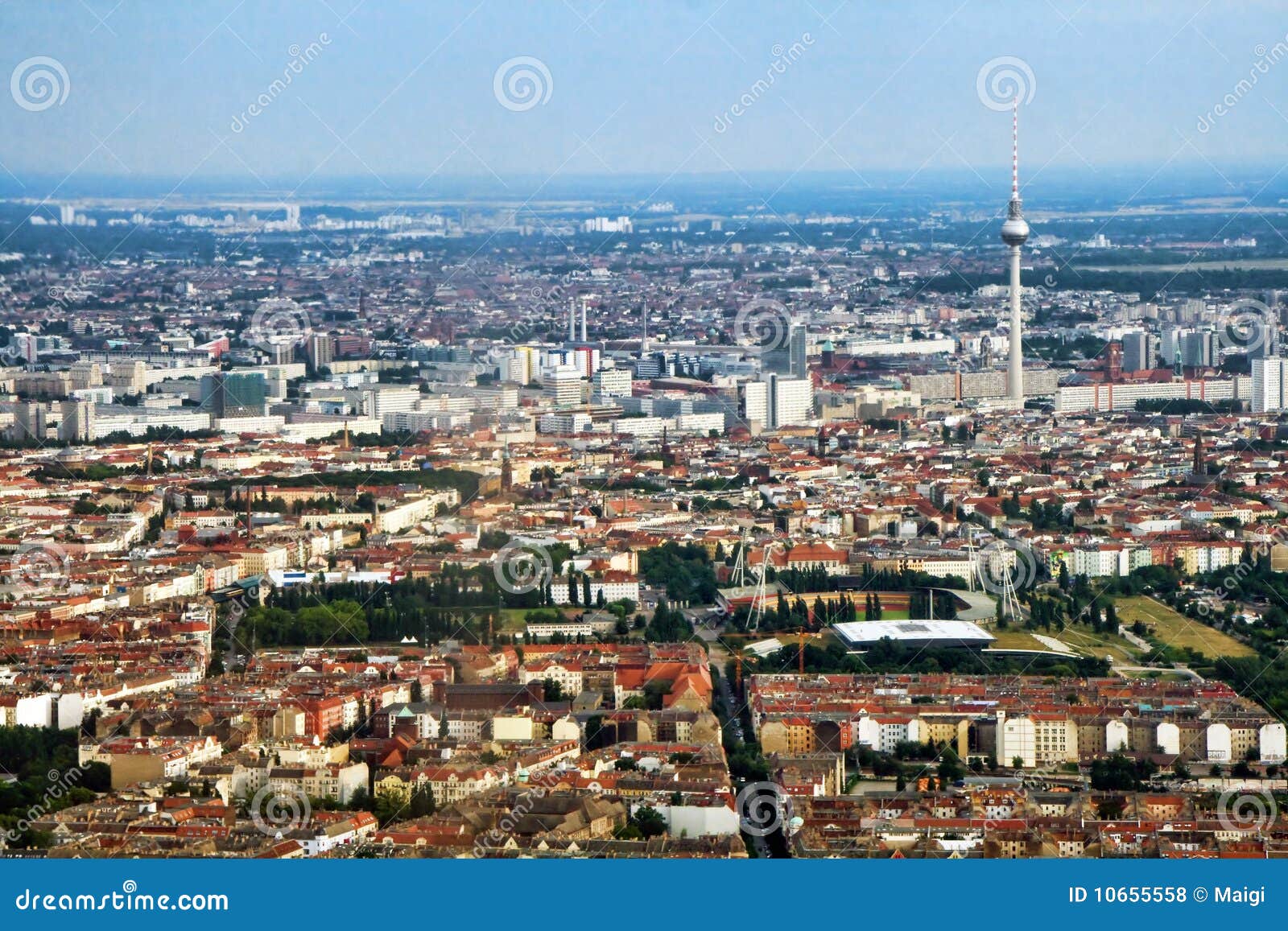 Berlin aerial view stock photo. Image of overview, buildings - 10655558