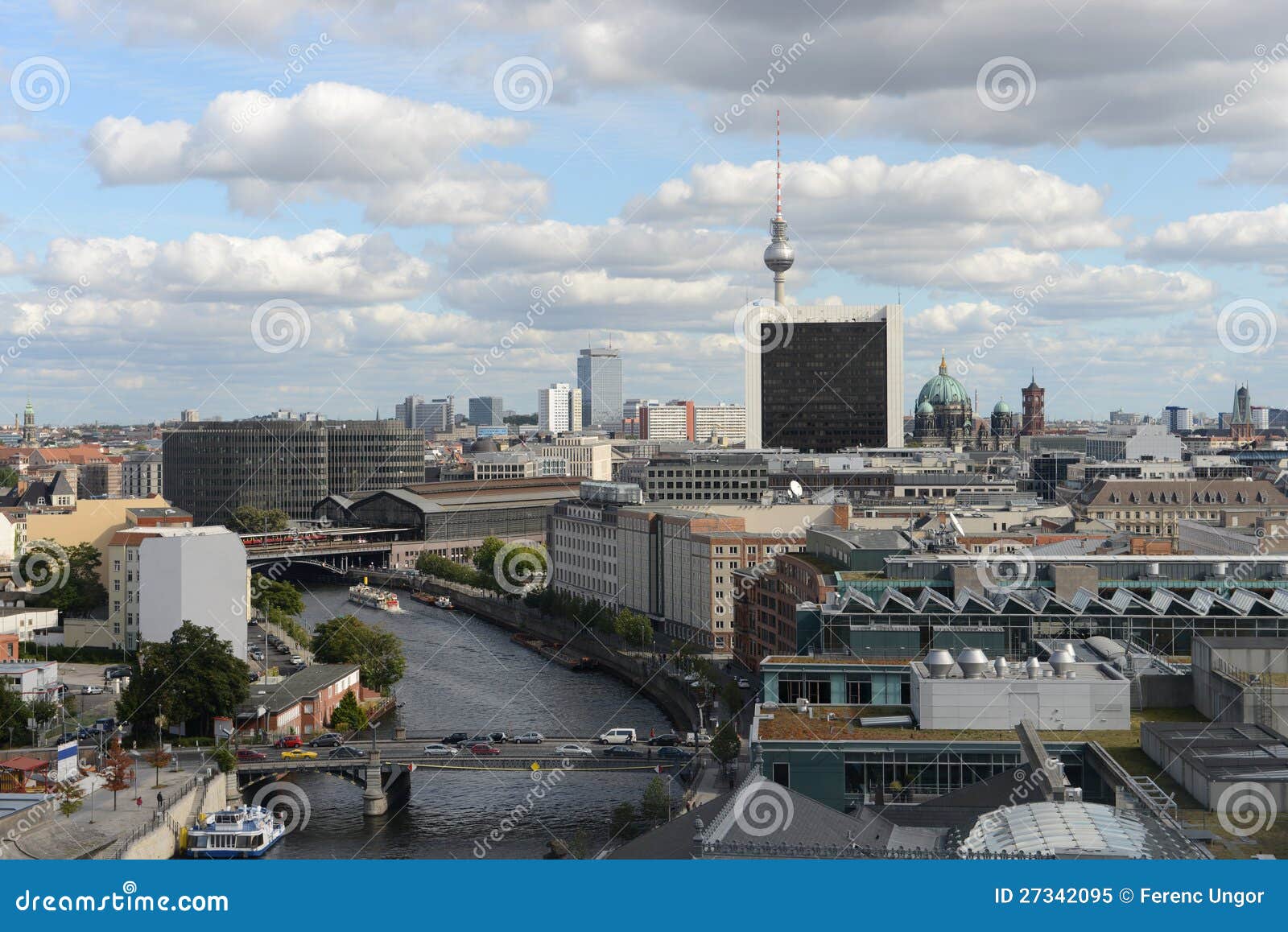 Berlin aerial view stock image. Image of city, cars, cityscape - 27342095