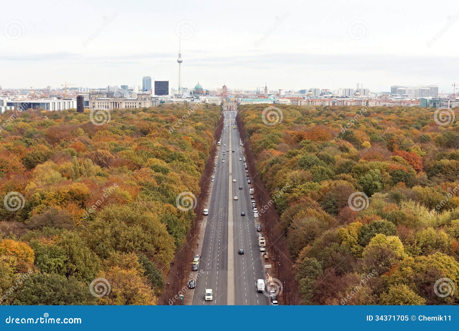 Berlin Autumn stock image. Image of foliage, aerial, germany - 34371705