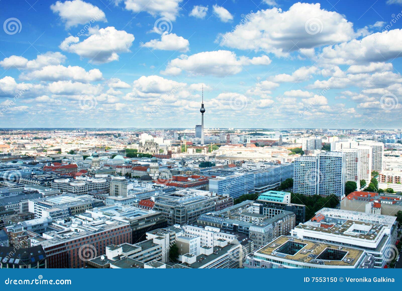 Berlin bird s-eye view stock photo. Image of business - 7553150