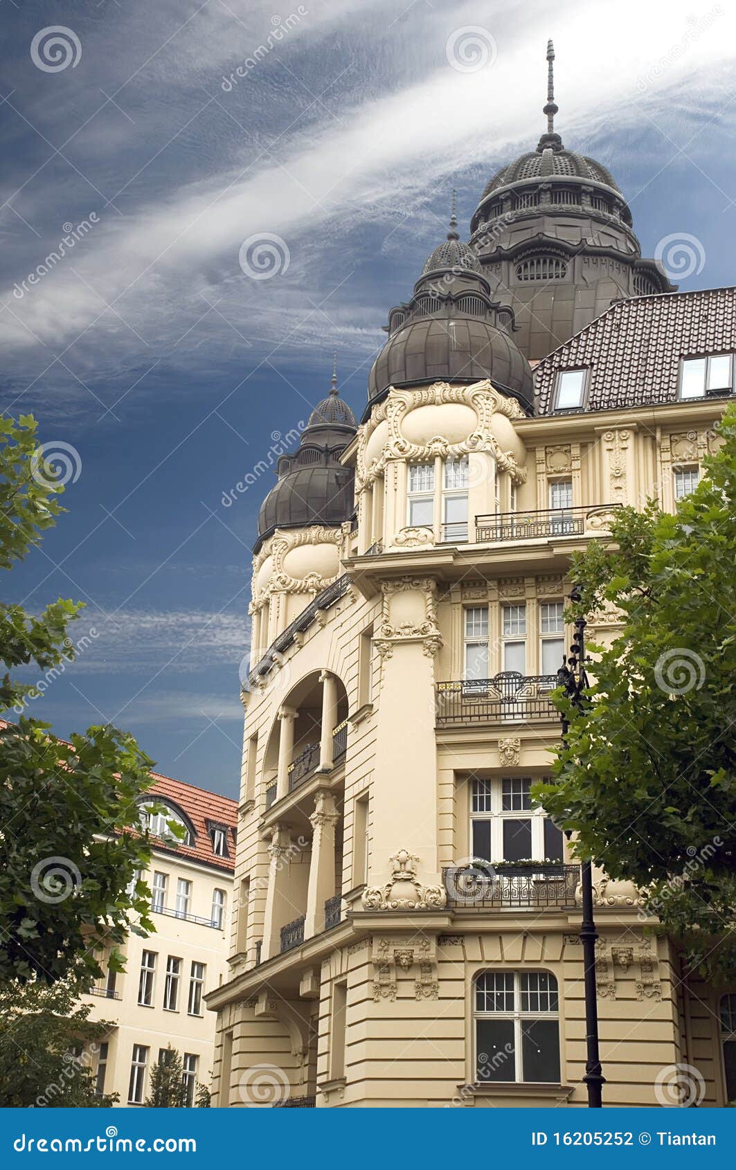 Berlin building stock photo. Image of capital, clouds - 16205252