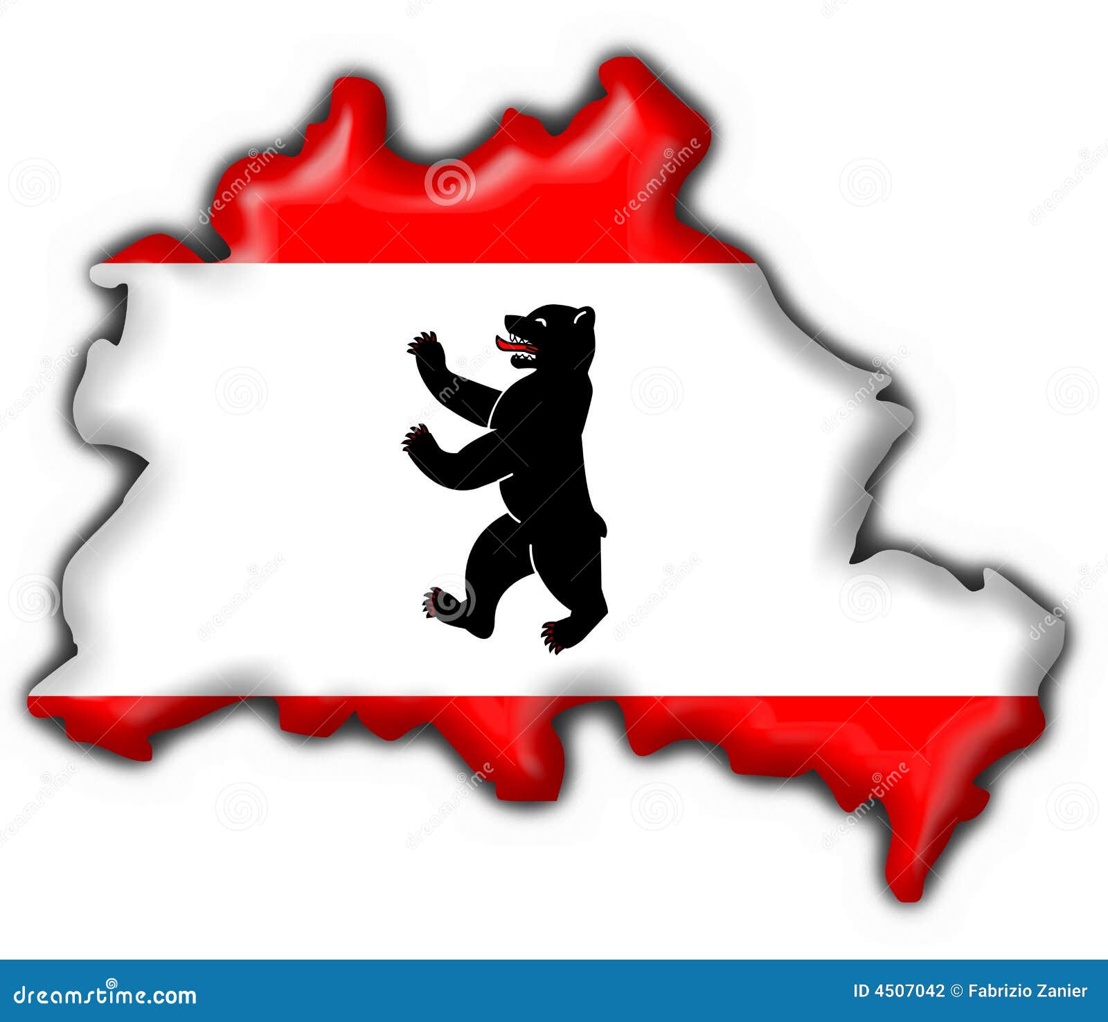 Berlin Button Flag Map Shape Stock Illustration - Illustration of ...