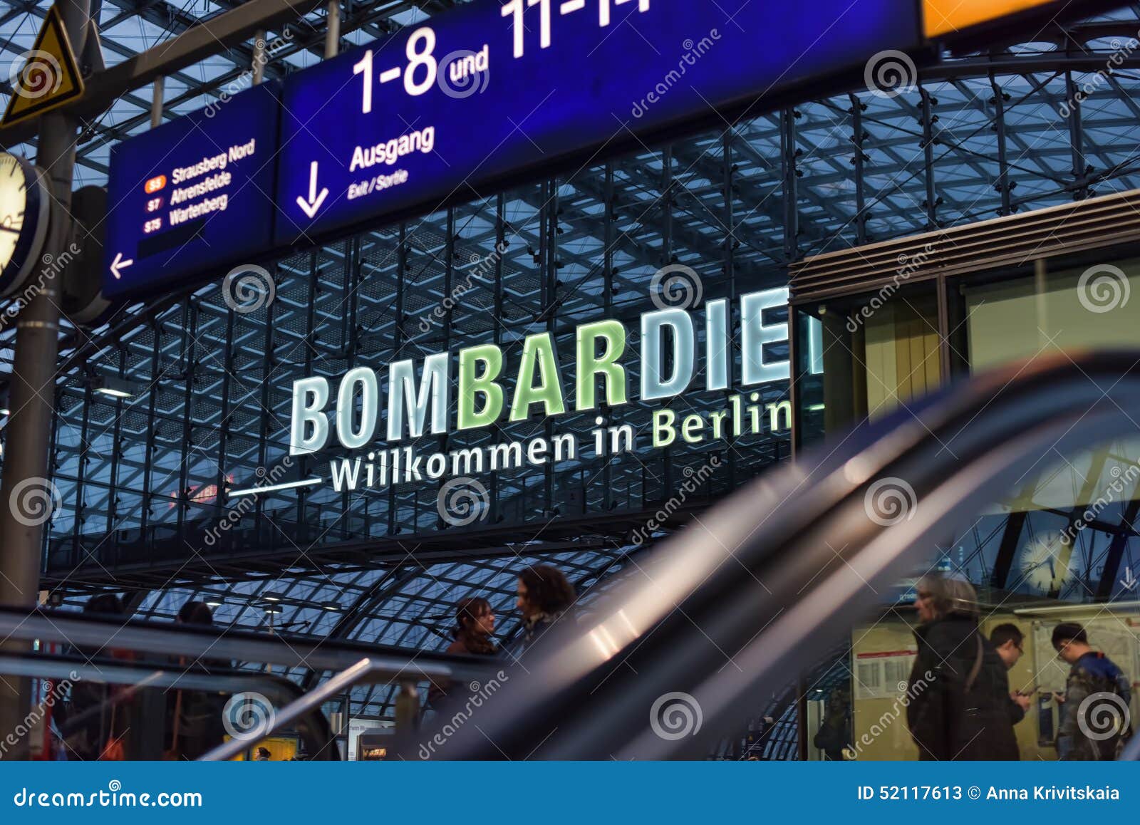 Berlin Central Station editorial stock photo. Image of express - 52117613