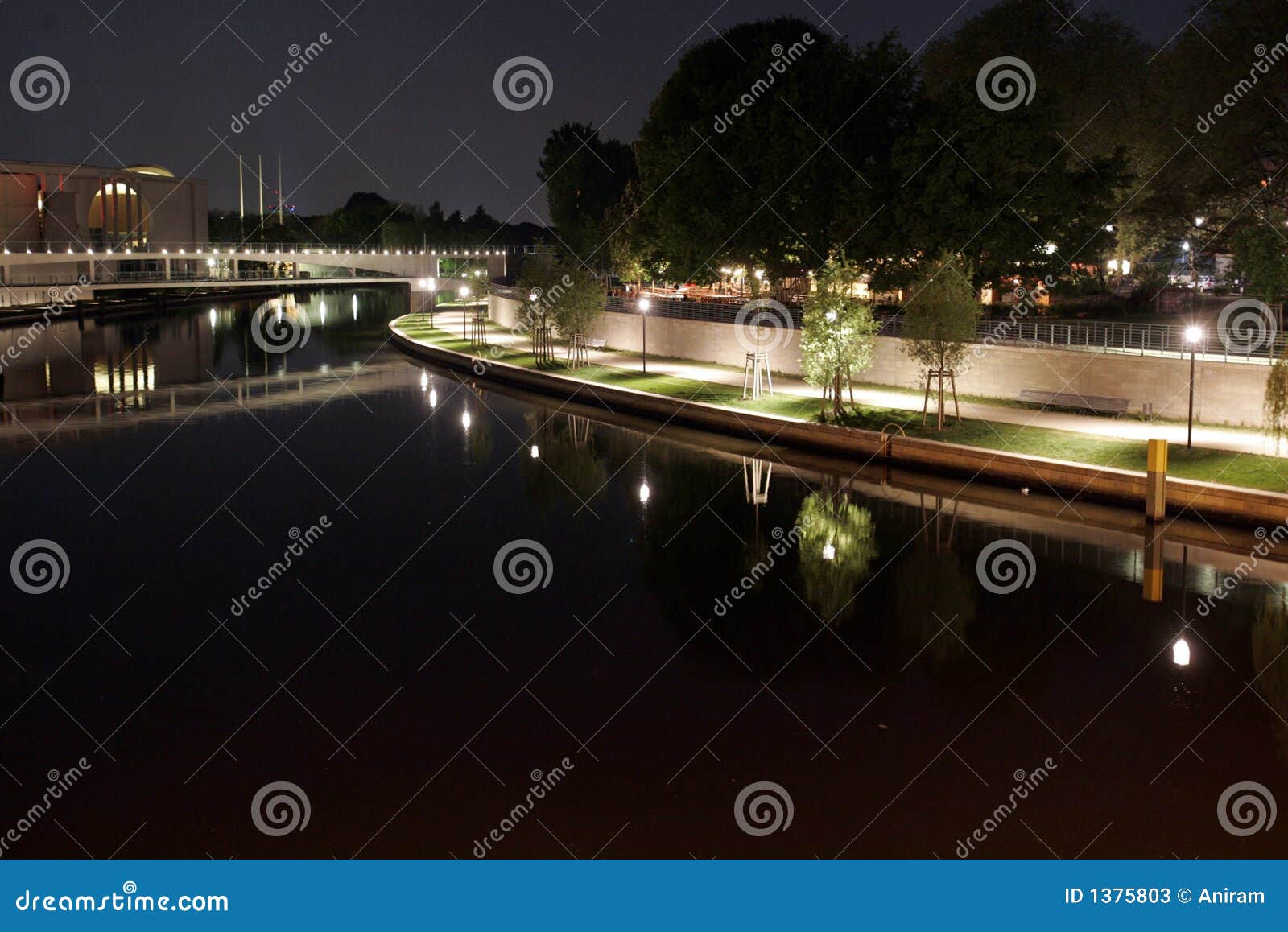 Berlin centrum stock image. Image of reflections, urban - 1375803