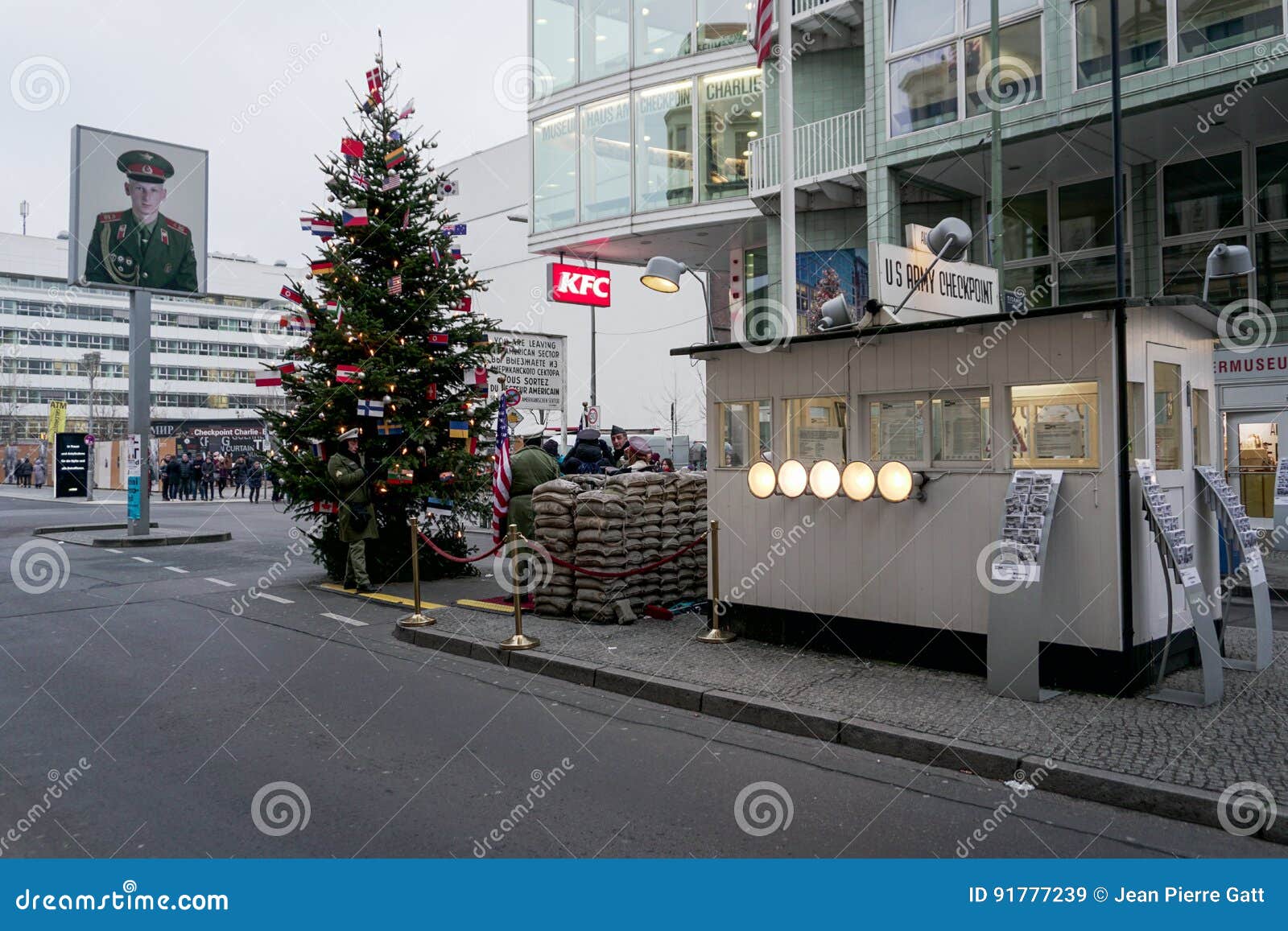 Berlin City - Checkpoint Charlie Editorial Stock Image - Image of shots ...