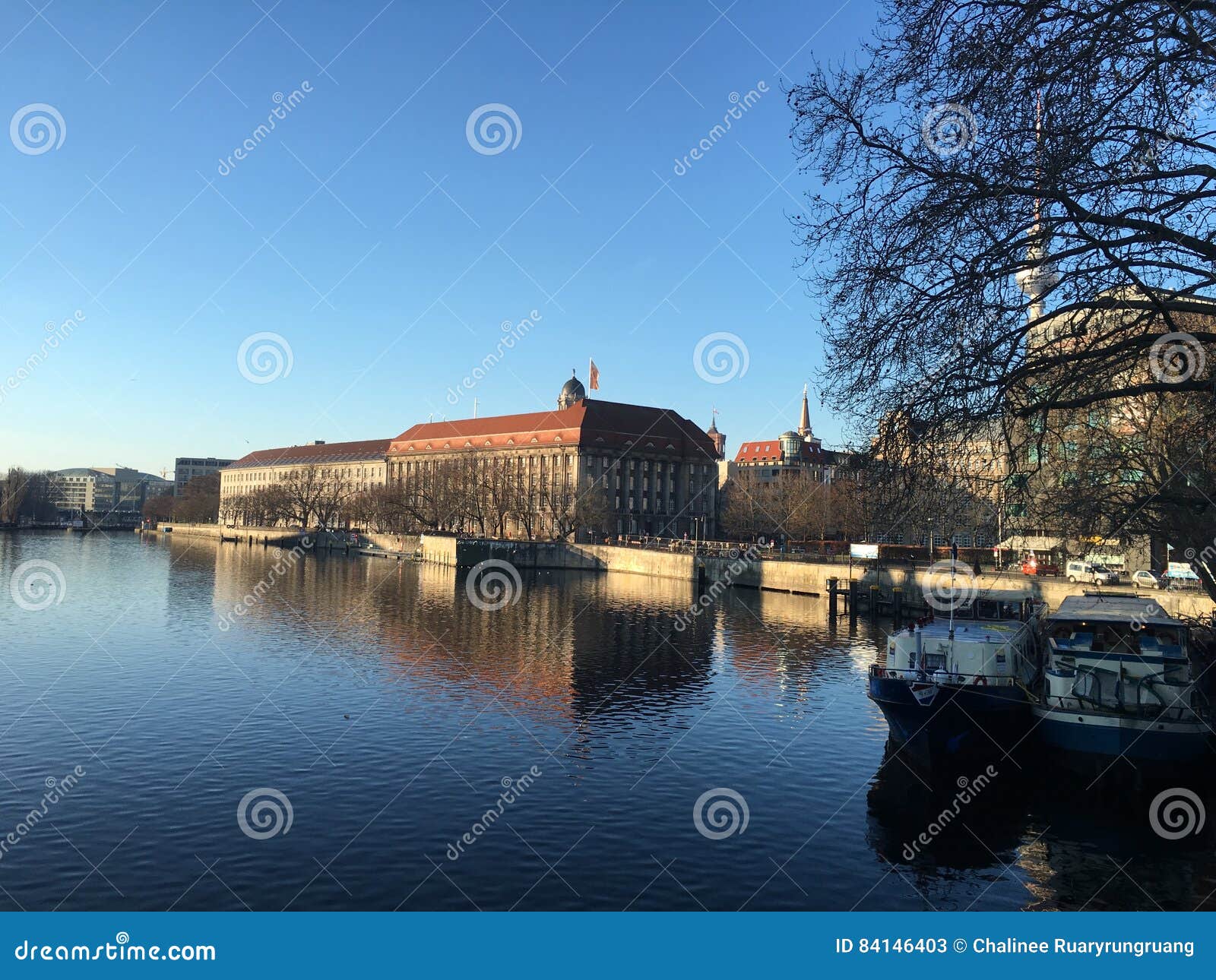 Berlin editorial stock photo. Image of waterway, city - 84146403