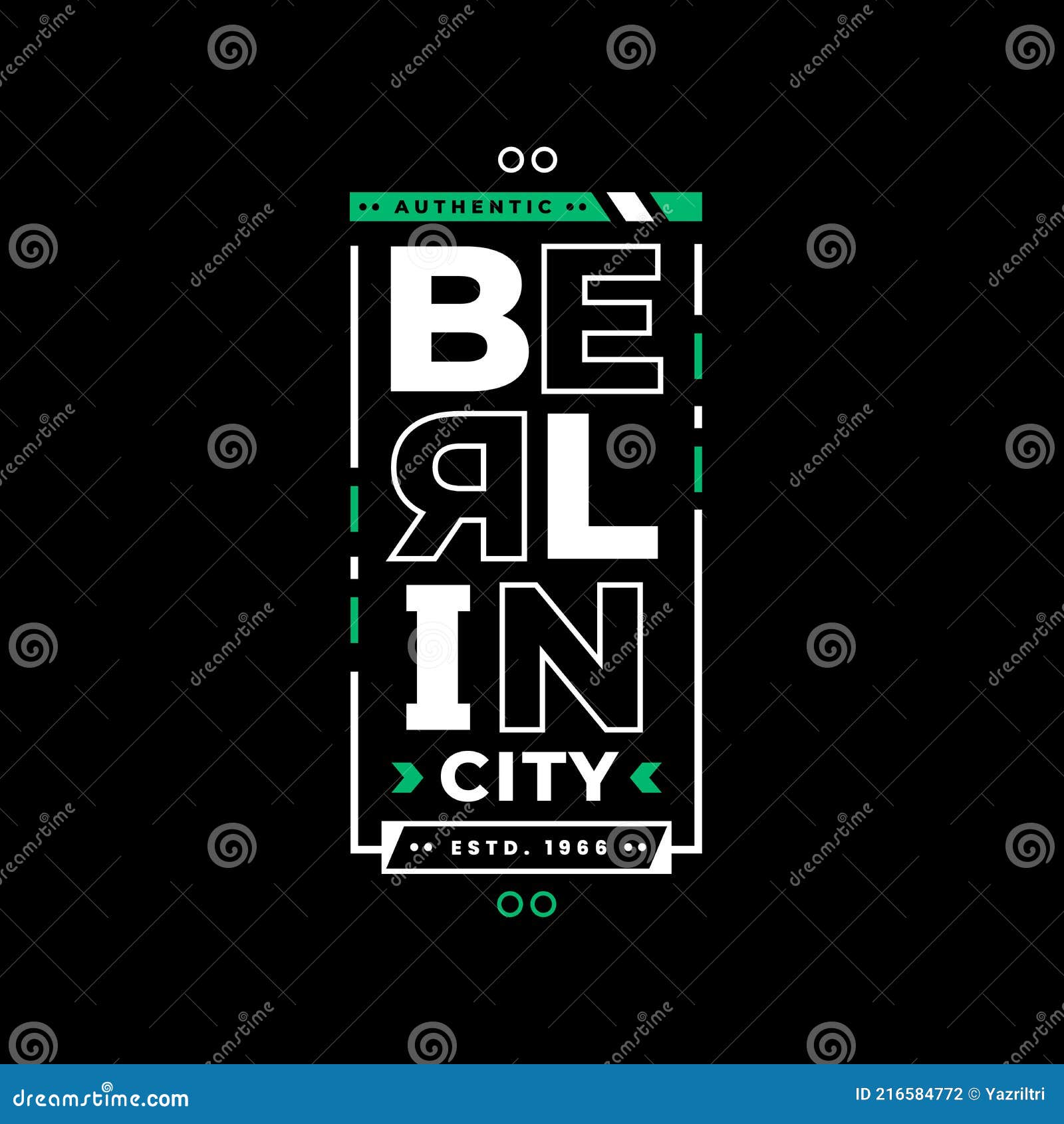 Berlin City Typography Authentic on Black Stock Vector - Illustration ...