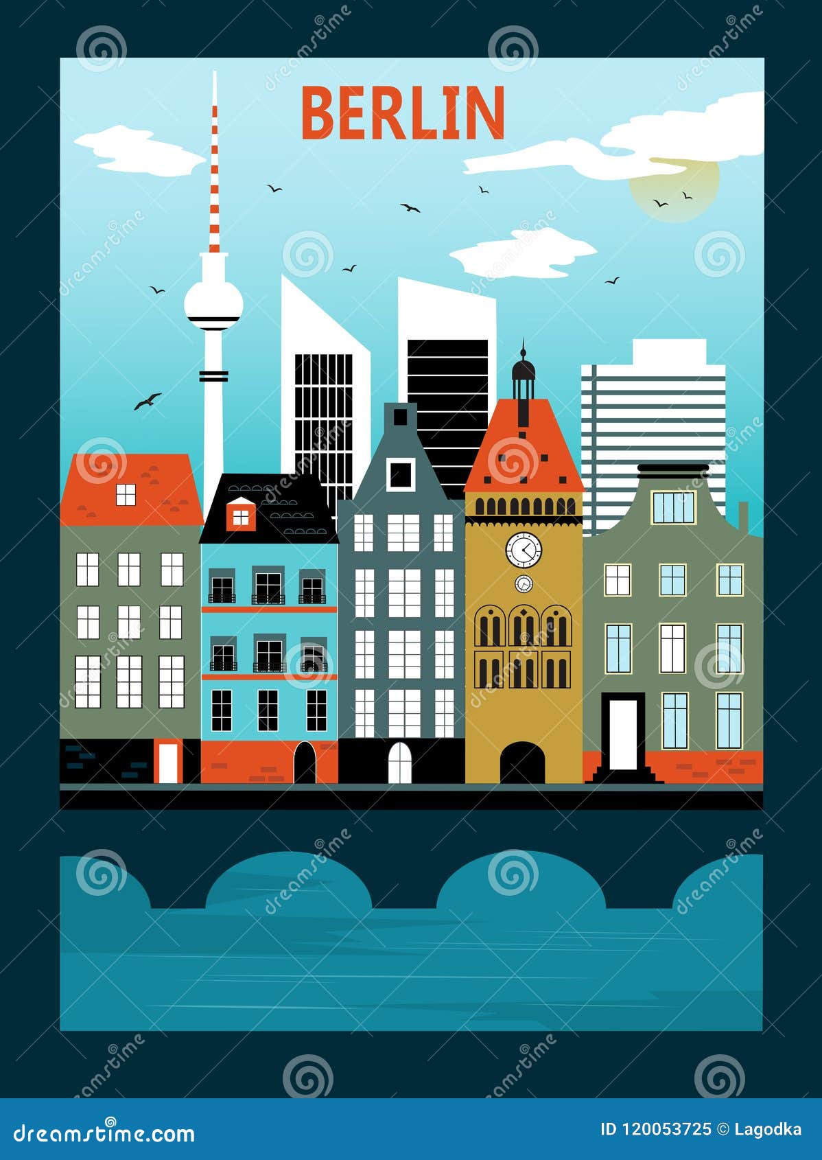 Berlin City Vector Map | CartoonDealer.com #112498763