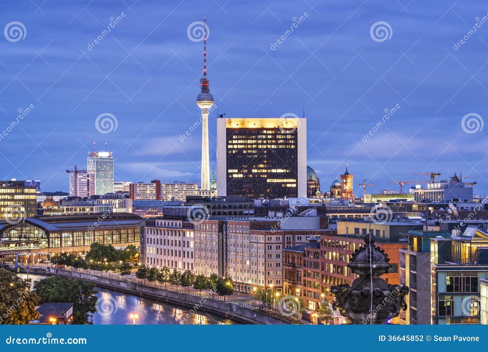 Berlin Cityscape stock photo. Image of german, river - 36645852