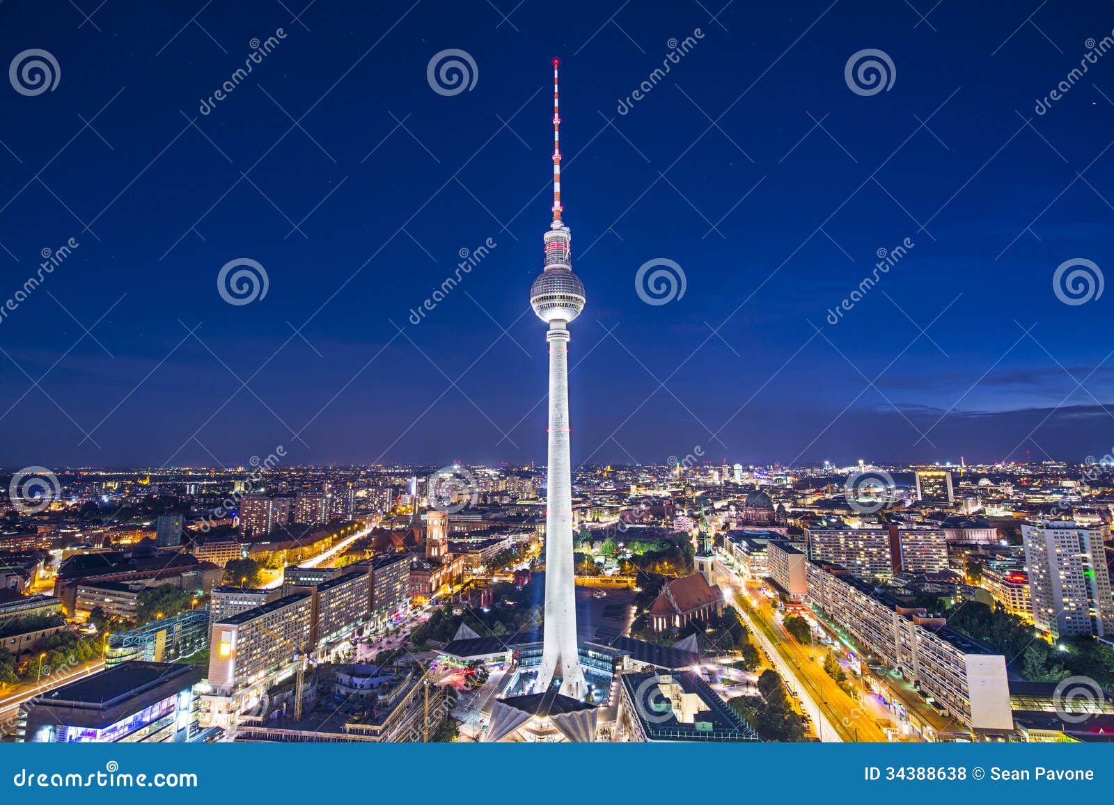 Berlin Cityscape stock photo. Image of berlin, east, aerial - 34388638