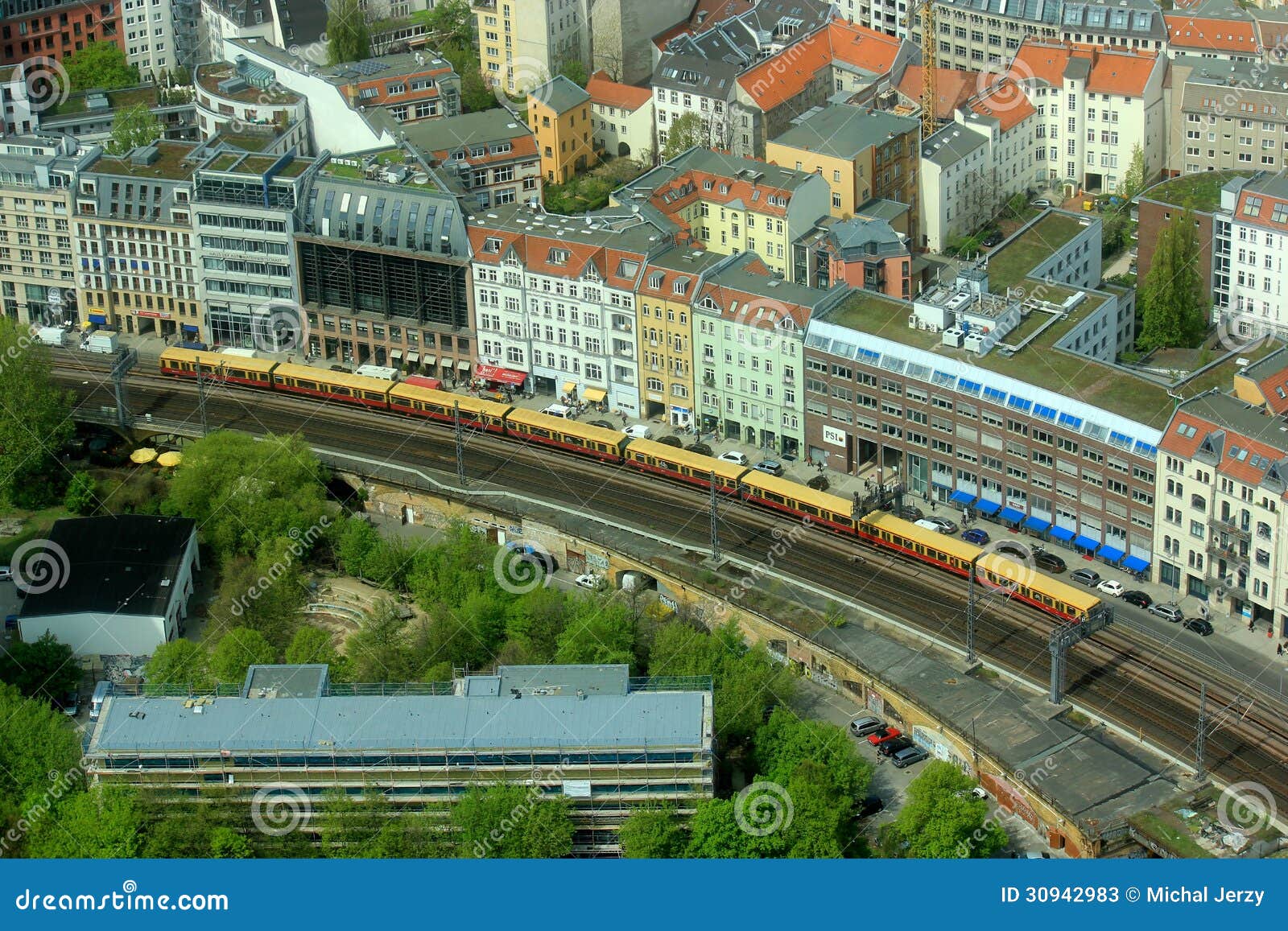 Berlin, commuter train editorial stock photo. Image of tower - 30942983