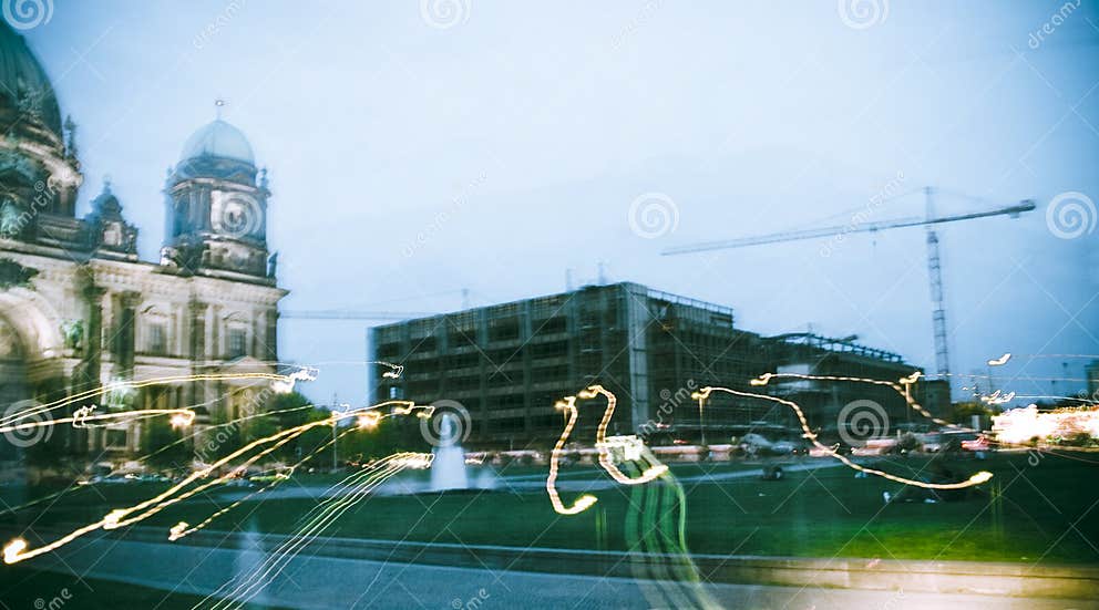 Berlin Dome at Dusk stock photo. Image of lights, effect - 2323878
